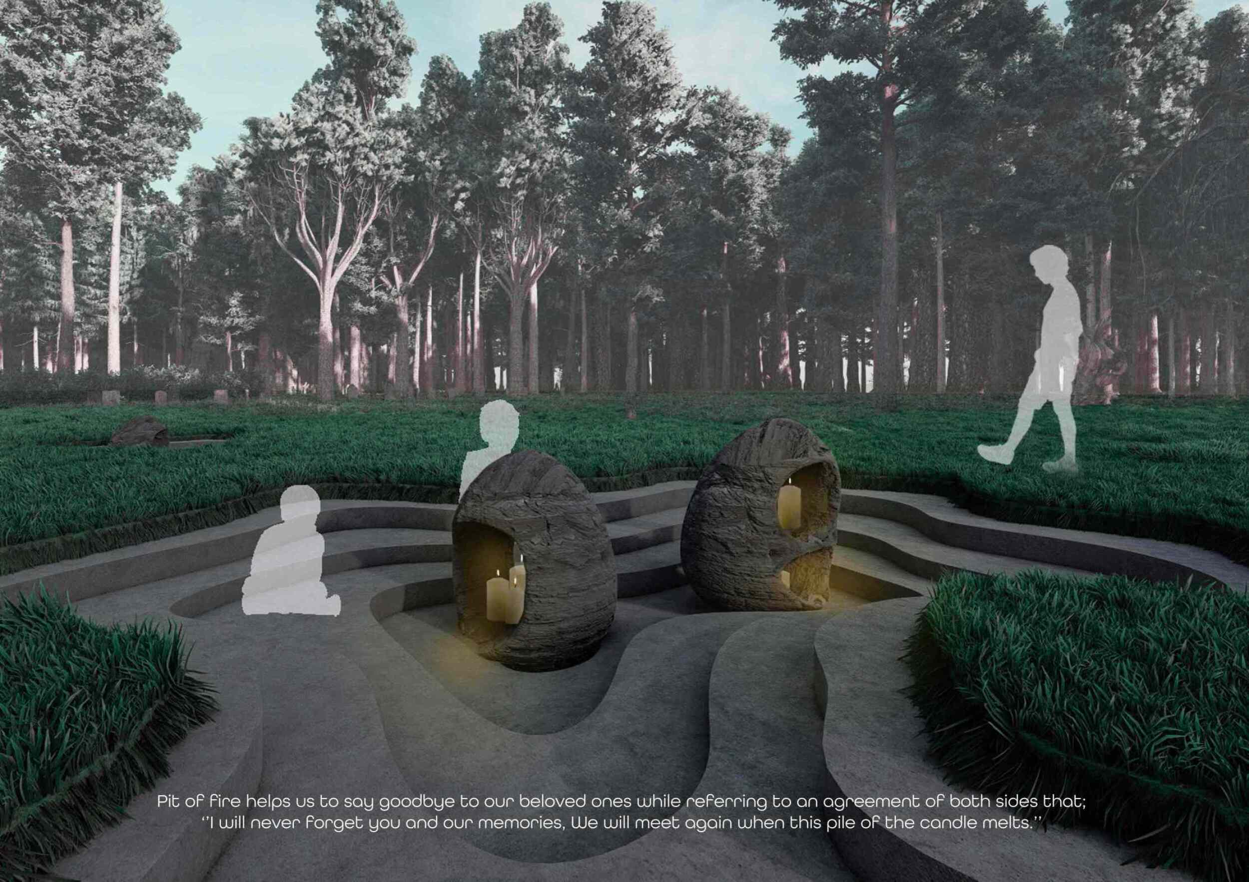 Architecture project // Light-Channeling Columbarium with Basalt ...