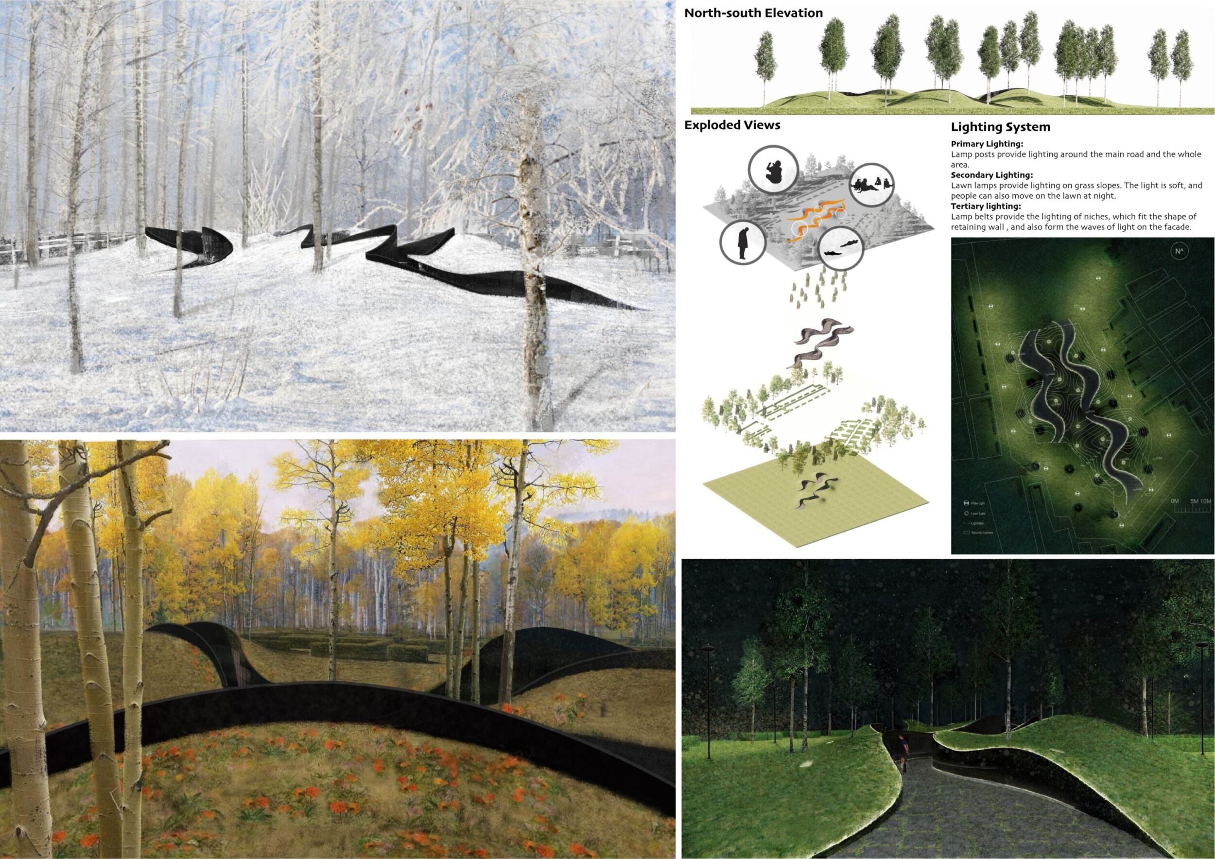 Architecture project // Granite Niches Integrated Within Flowing ...