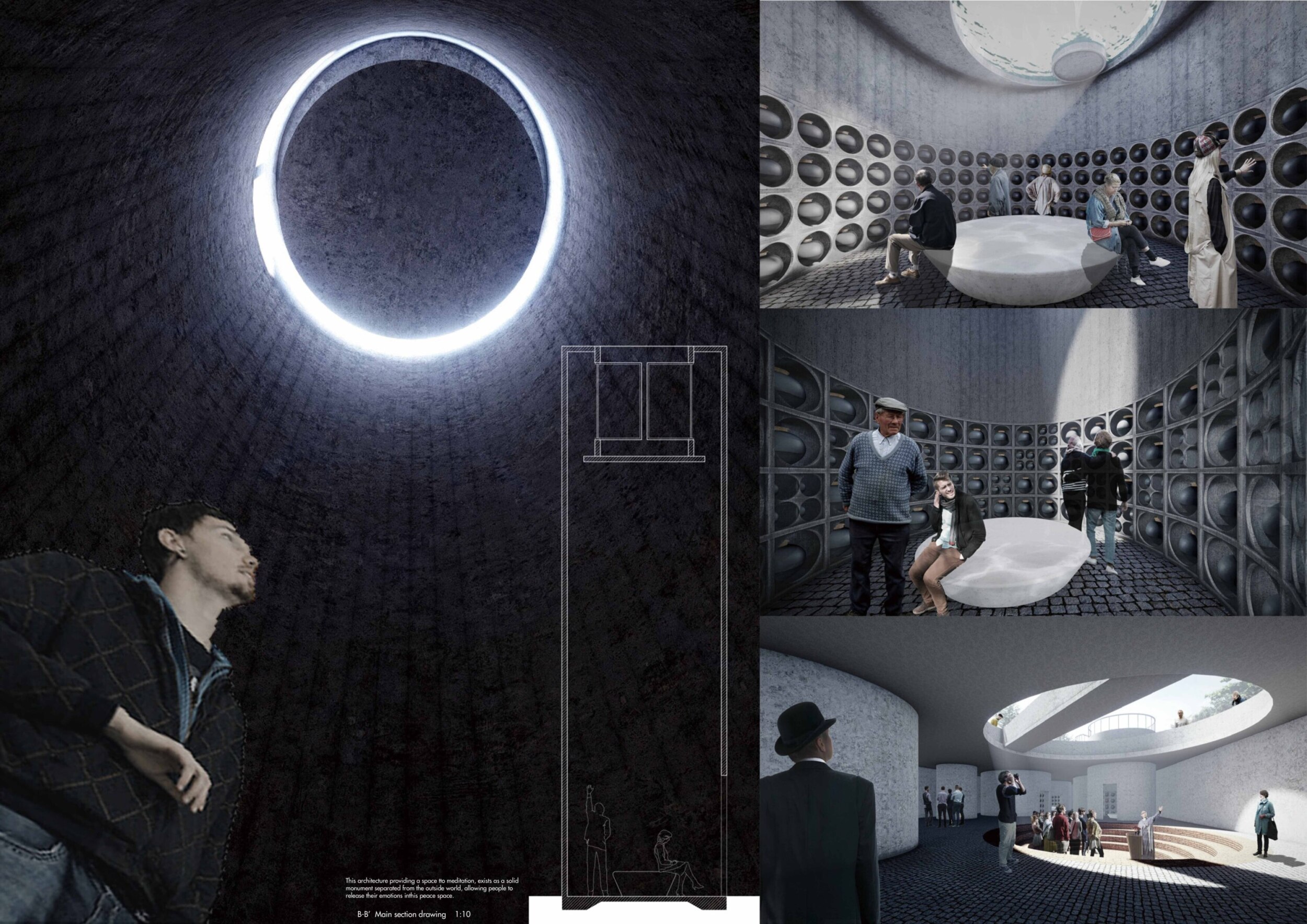 Architecture project // Circular Reflections in Light and Water at a ...