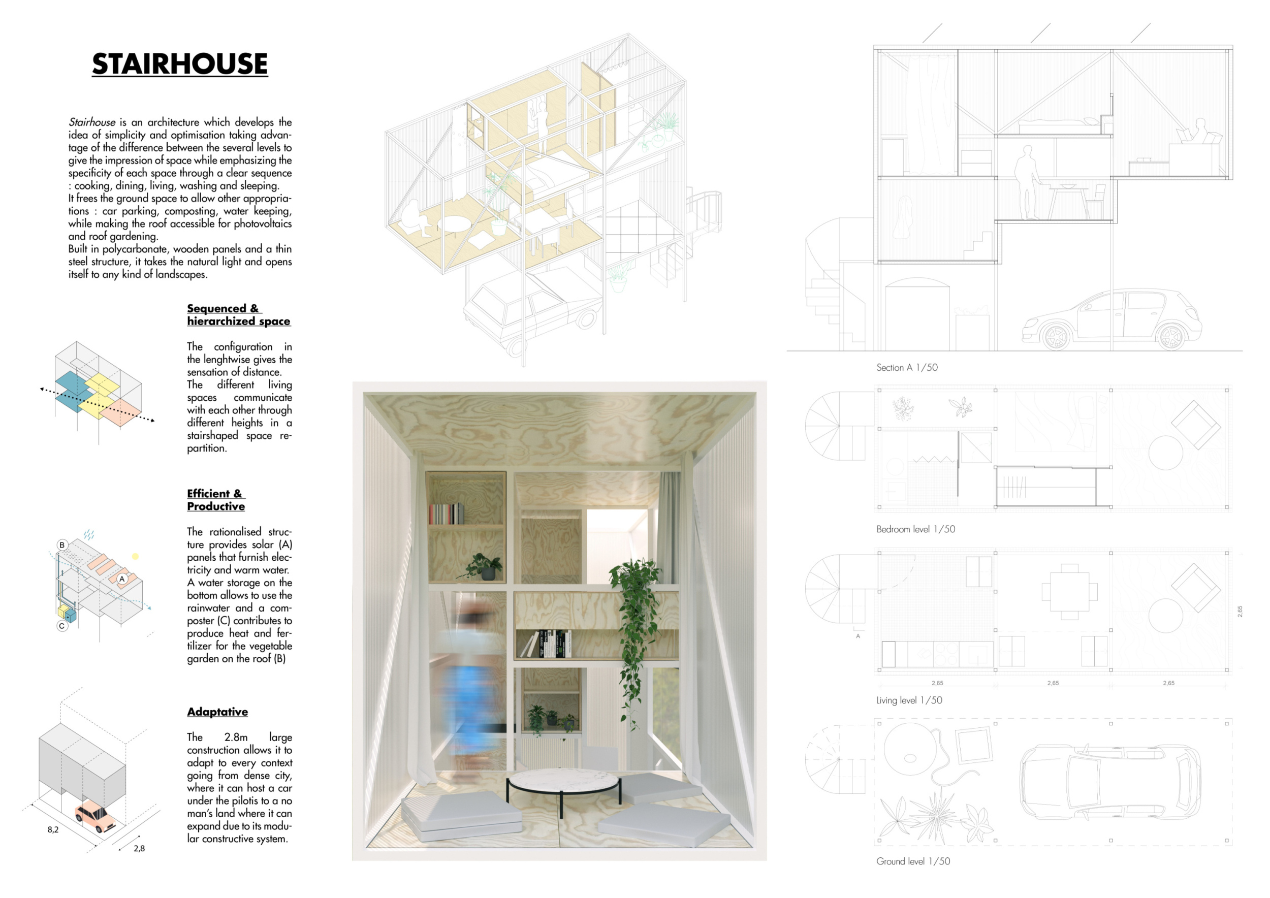 Architecture project // Vertical Living in Polycarbonate and Wood with ...