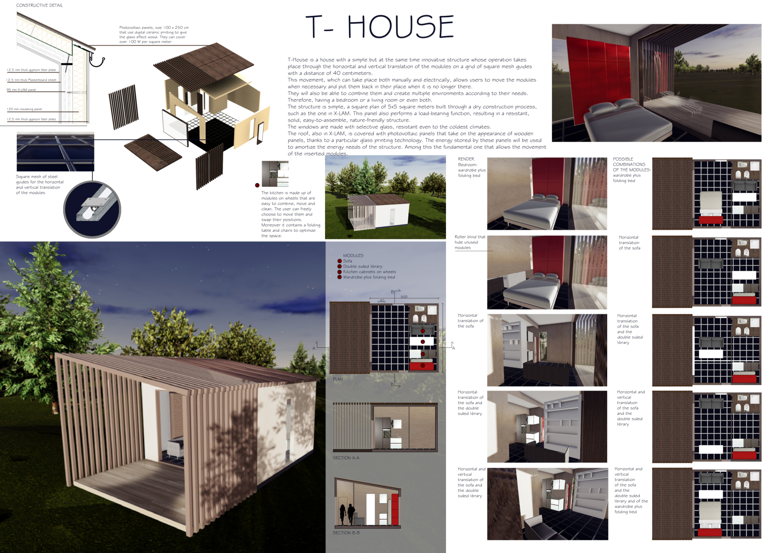 Architecture project // Photovoltaic Panels and Gypsum Design in ...