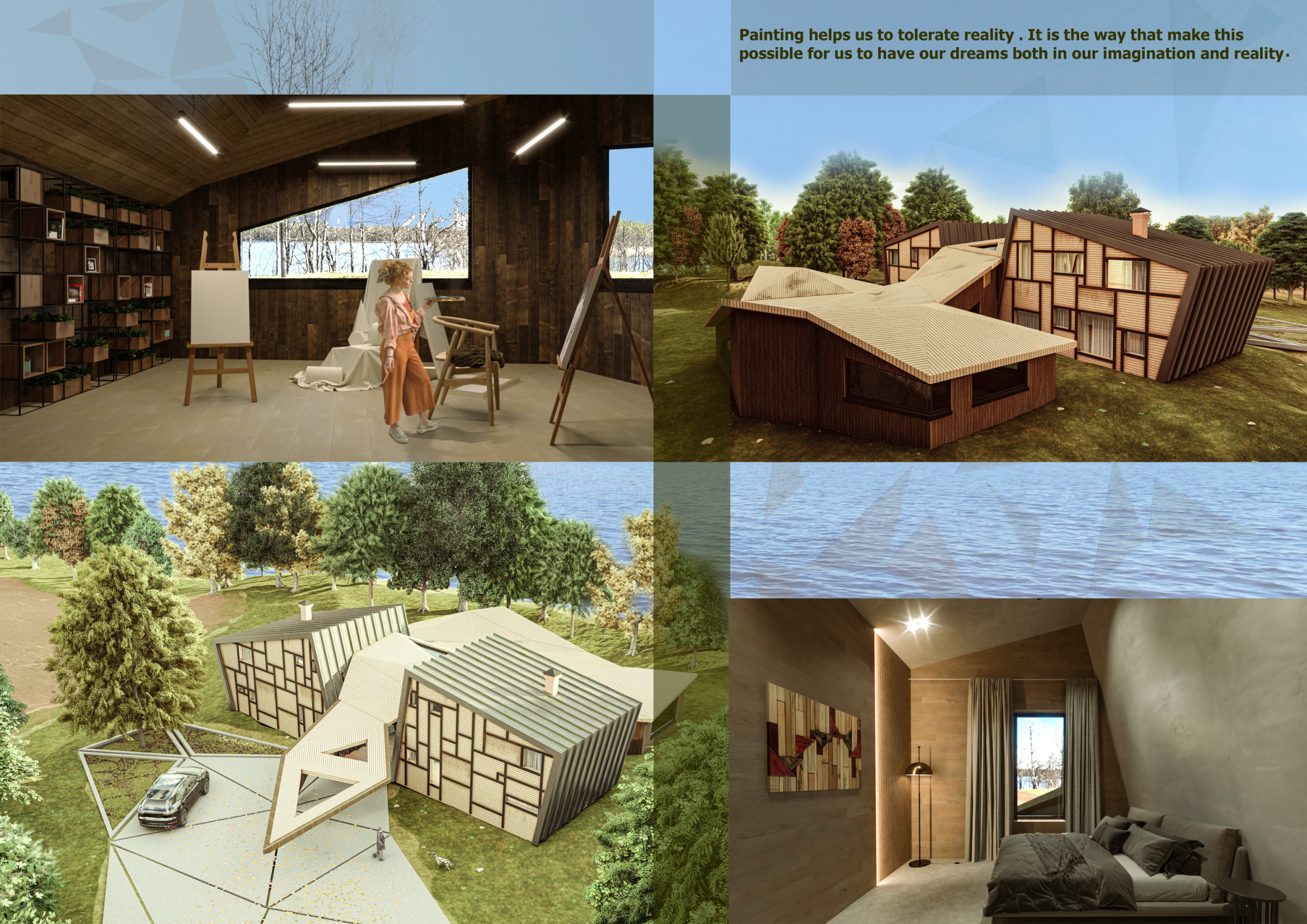 Architecture project // Fragmented Cube Design Enhanced by Local Wood ...