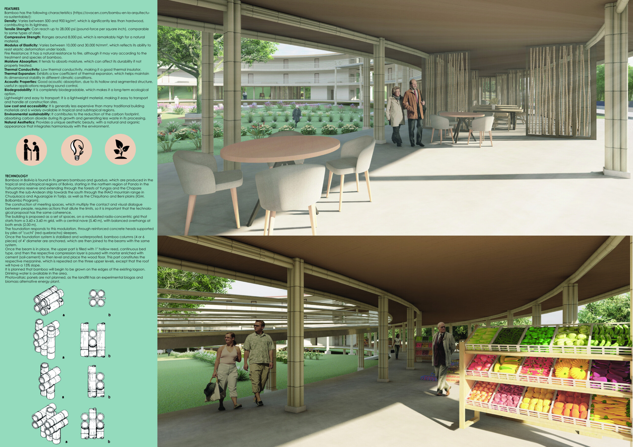 Architecture project // Bamboo-Crafted Communal Spaces Integrated with ...