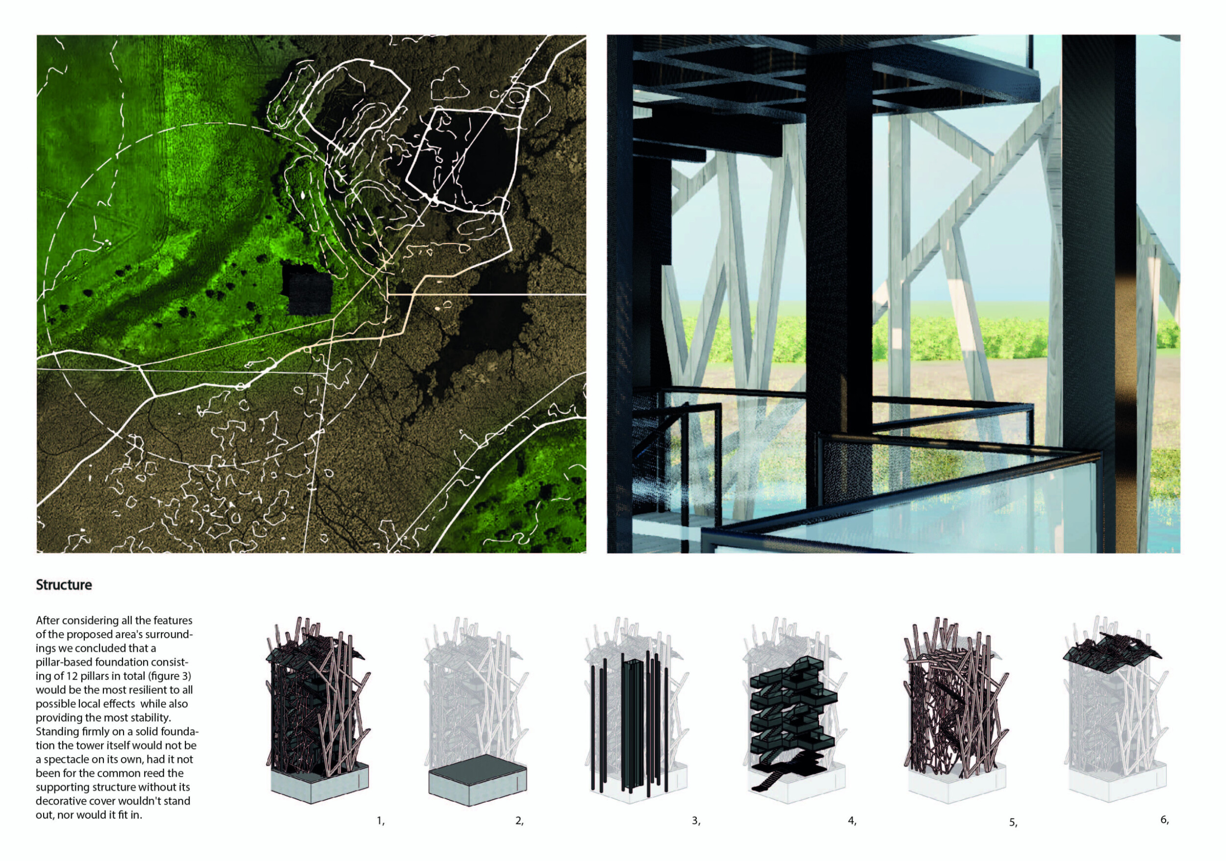 Architecture project // Biomimetic Structure in Moss-Lined Wood Tower ...