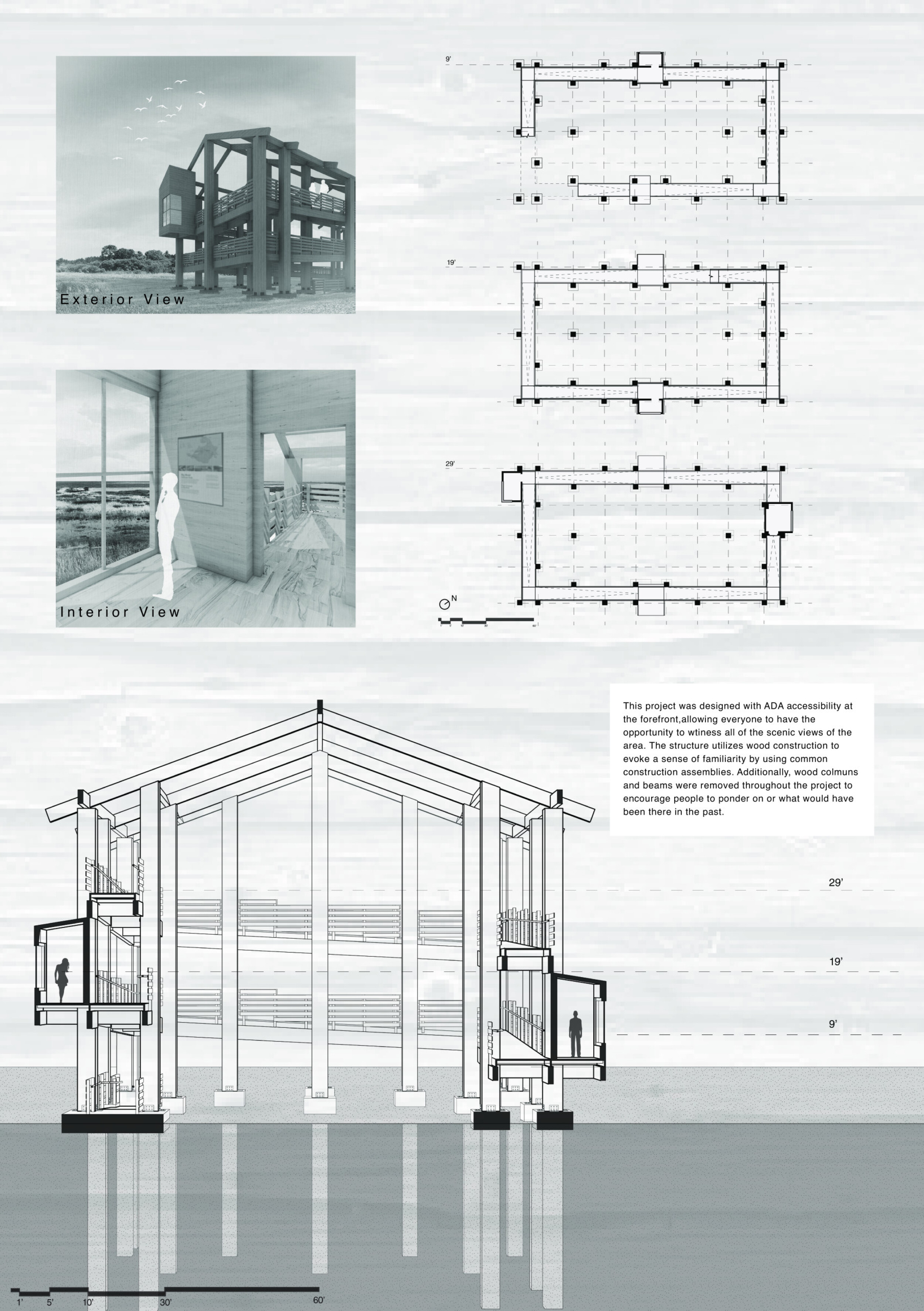 Architecture project // Elevated Timber Lookout with Charred Wooden ...