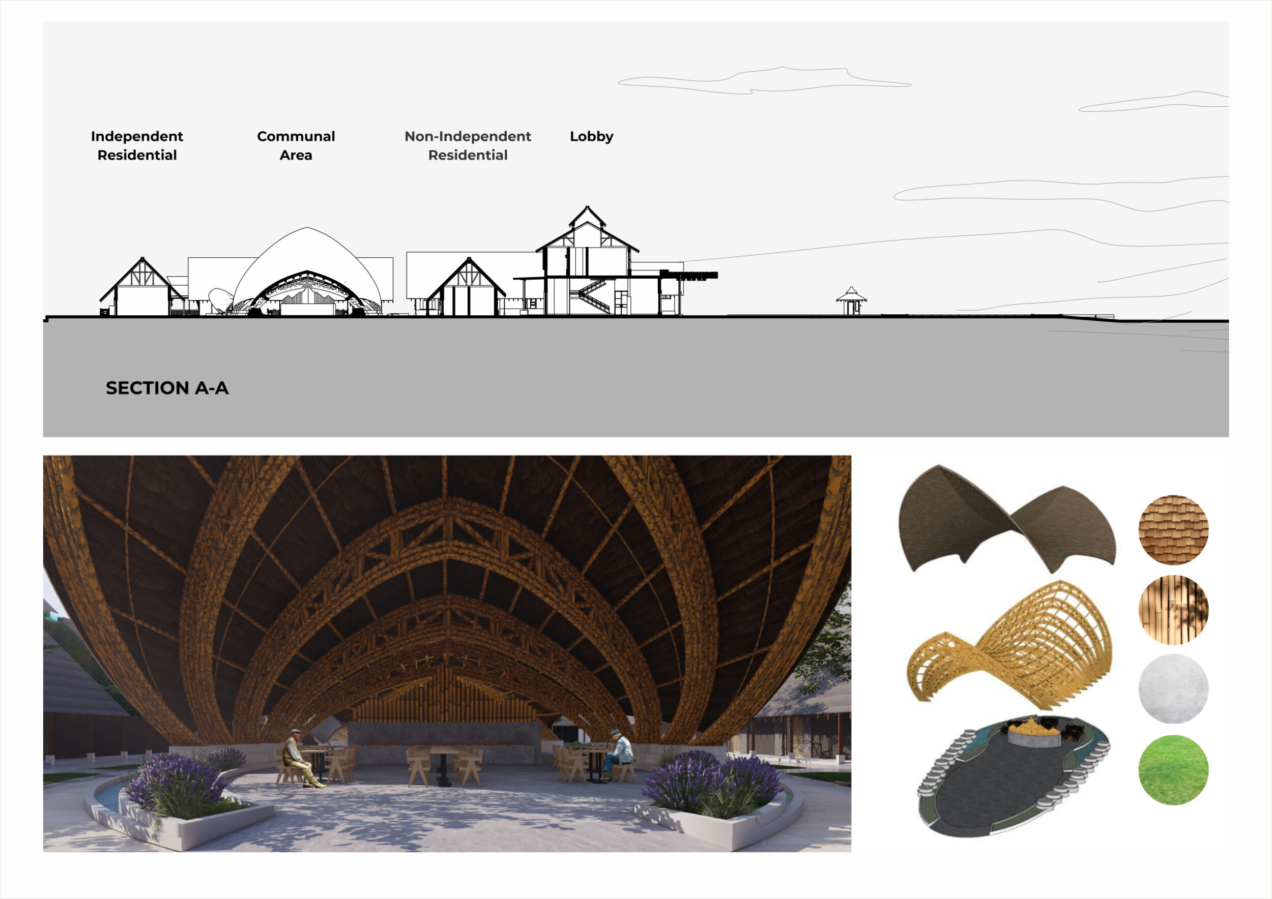 Architecture project // Pyramidal Design Constructed with Bamboo and ...