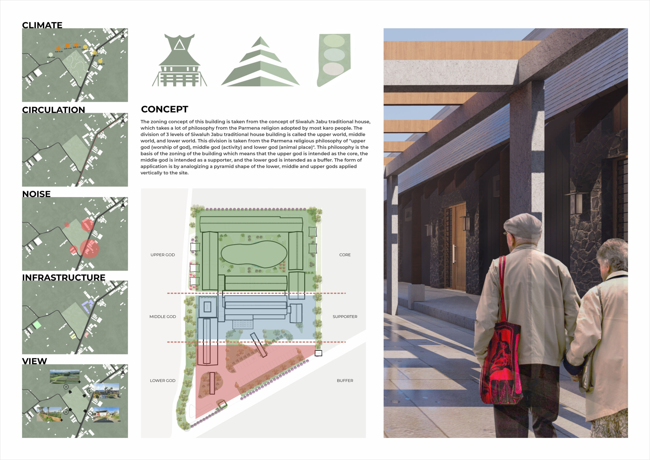 Architecture project // Pyramidal Design Constructed with Bamboo and ...