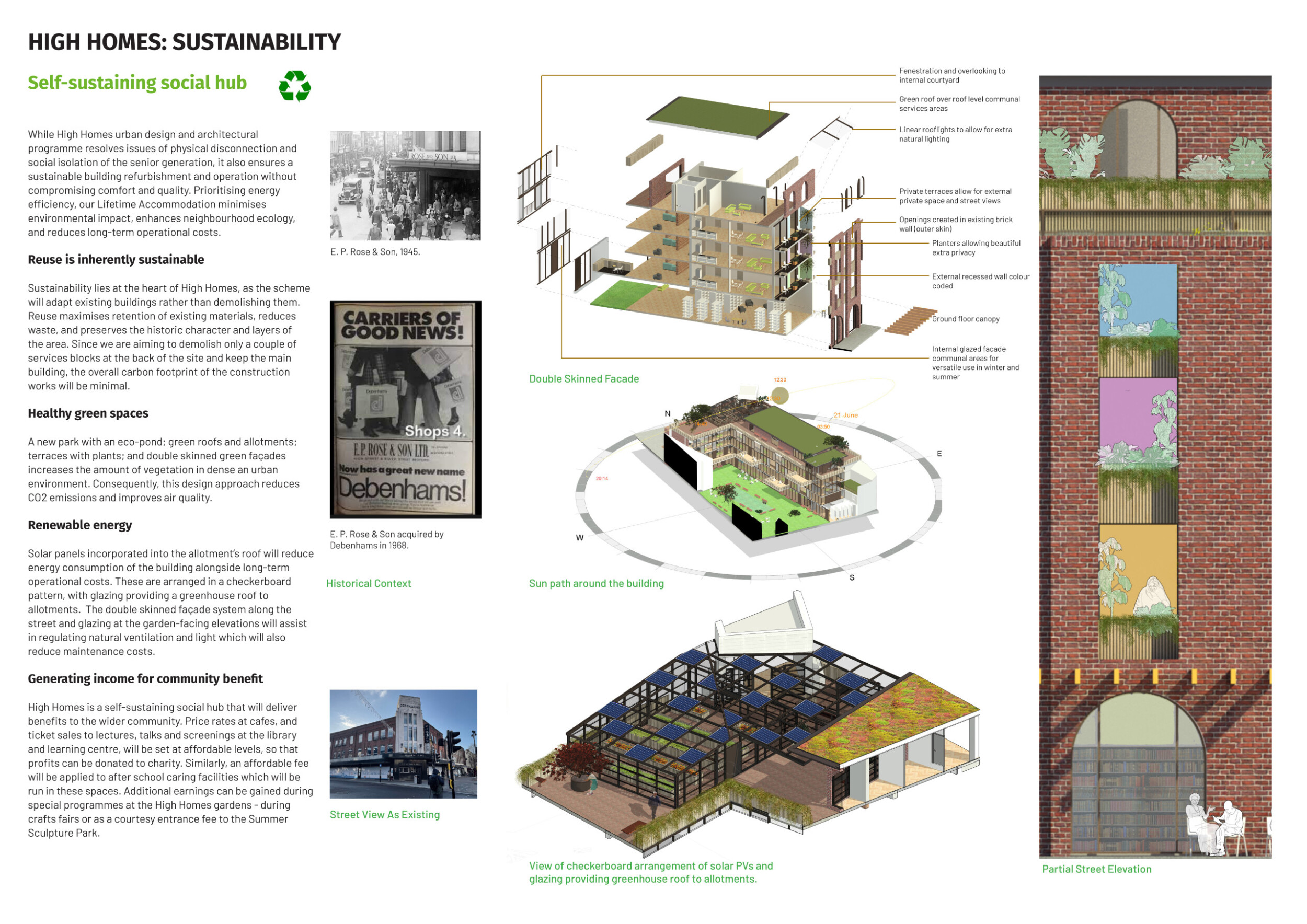 Architecture project // Dual Facade and Community Hub Constructed with ...