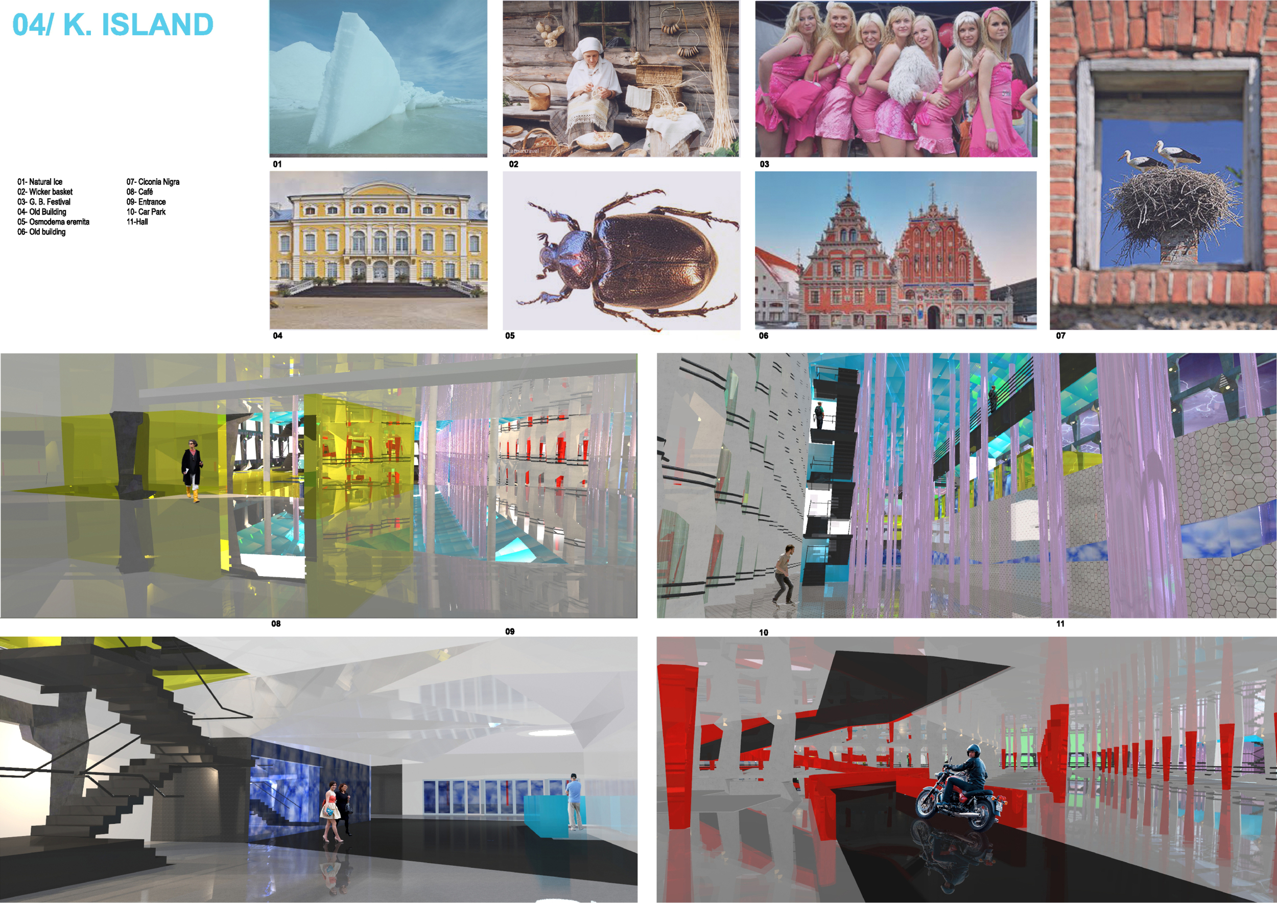 Architecture project // Ice-Inspired Triangular Halls Featuring ...