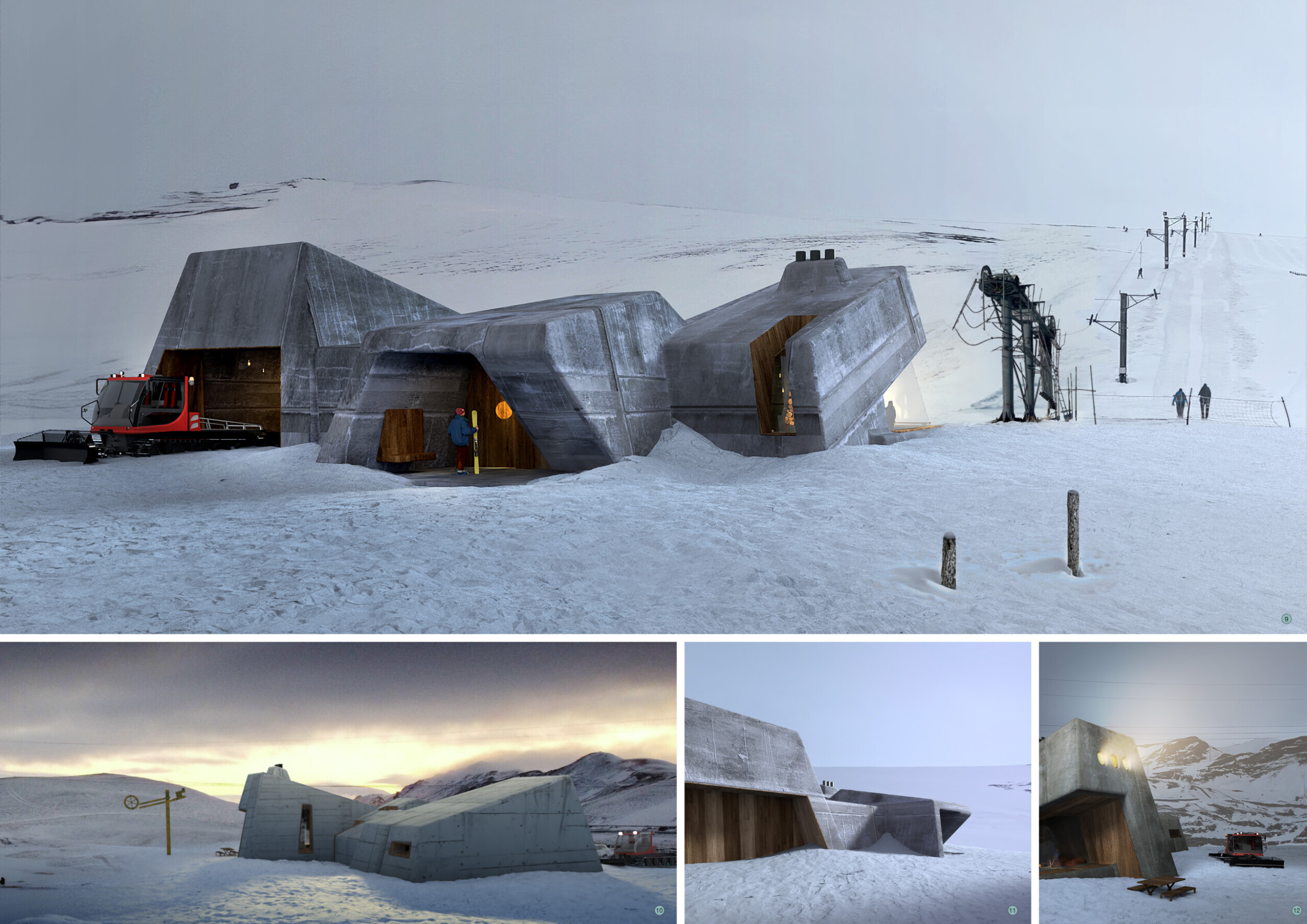 Architecture project // Rammed Earth Shelter with Snow-Resistant Angled ...