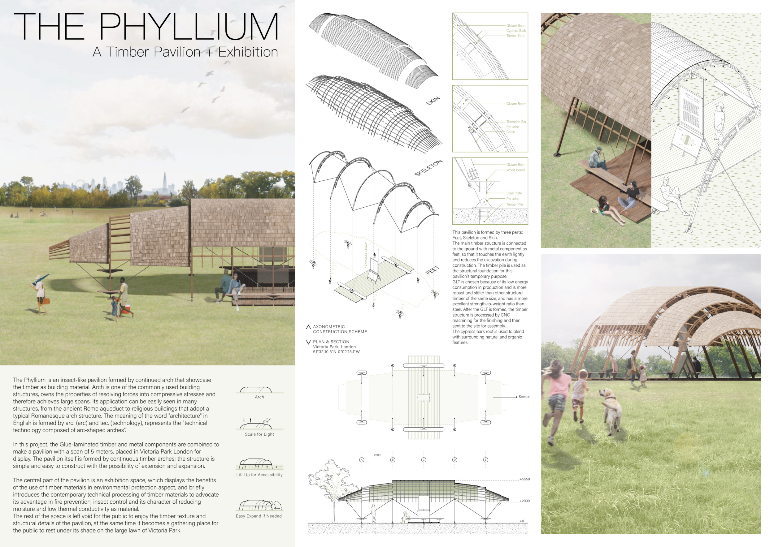 Architecture project // Cypress Bark Pavilion Emphasizing Educational ...