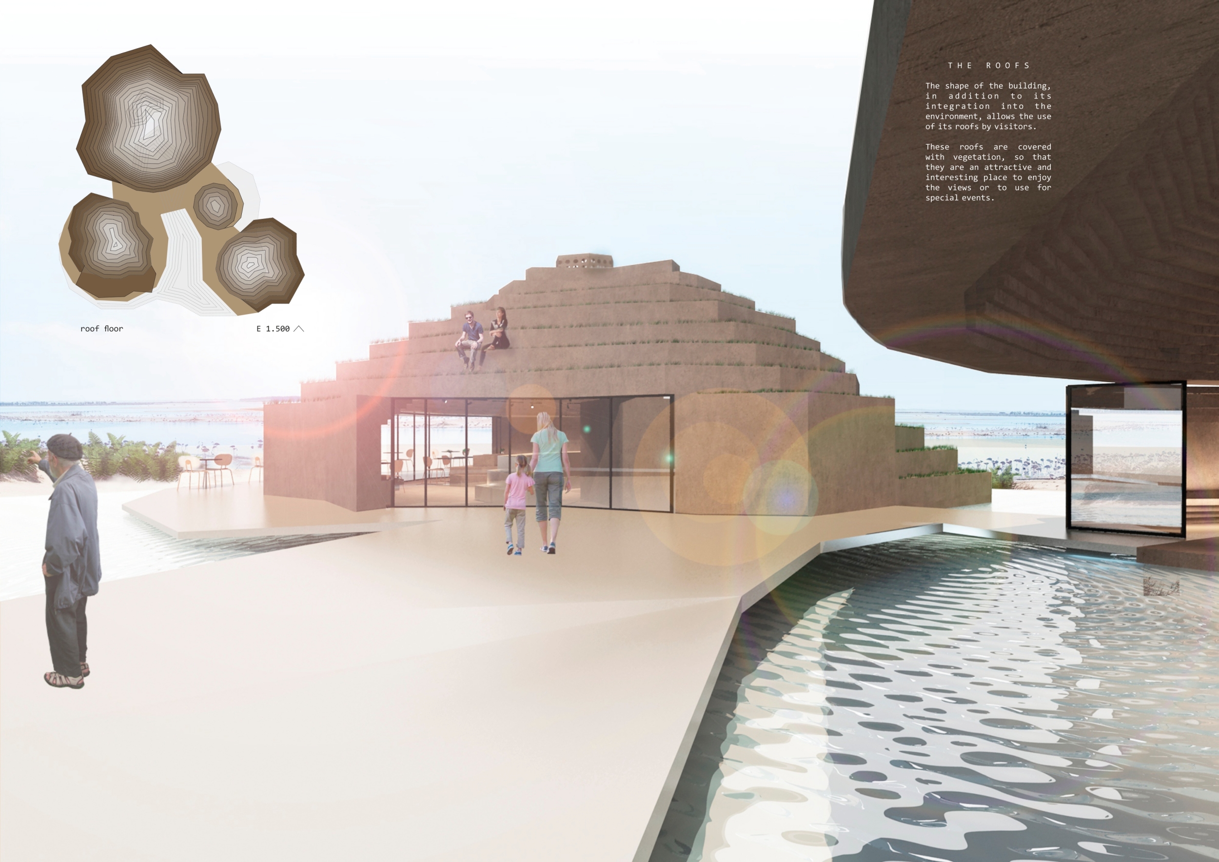 Architecture project // Adobe Structures with Wind Towers Overlooking ...