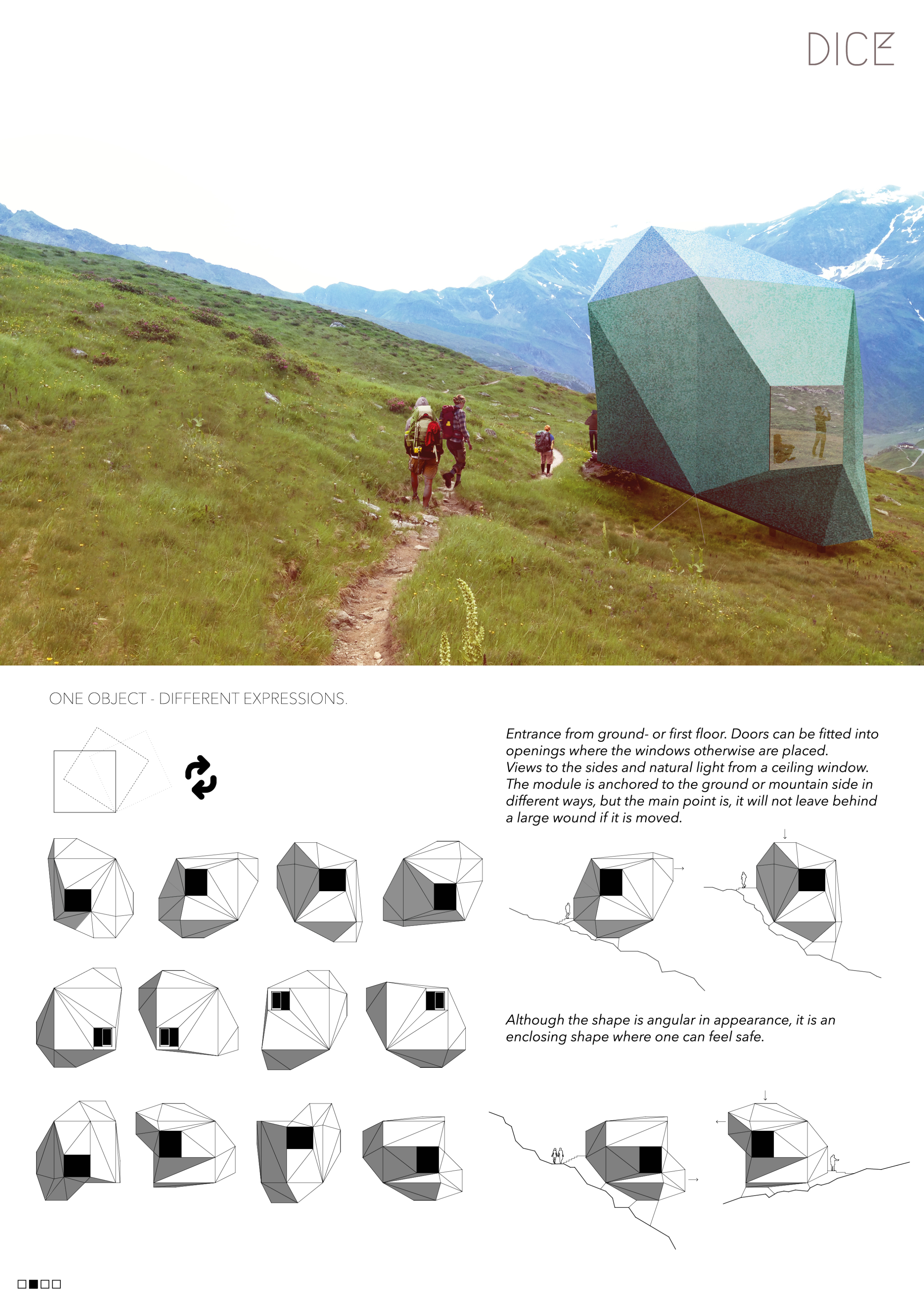 Architecture project // Cubic Shelter Featuring Sheet Metal Camouflage ...