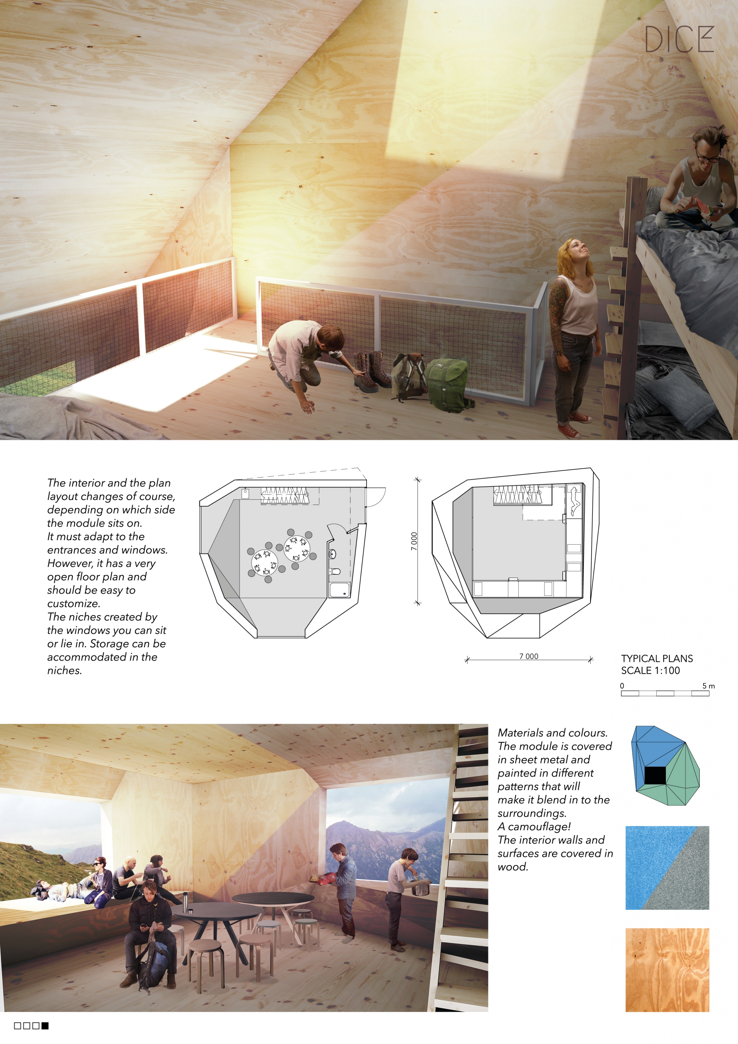 Architecture project // Cubic Shelter Featuring Sheet Metal Camouflage ...