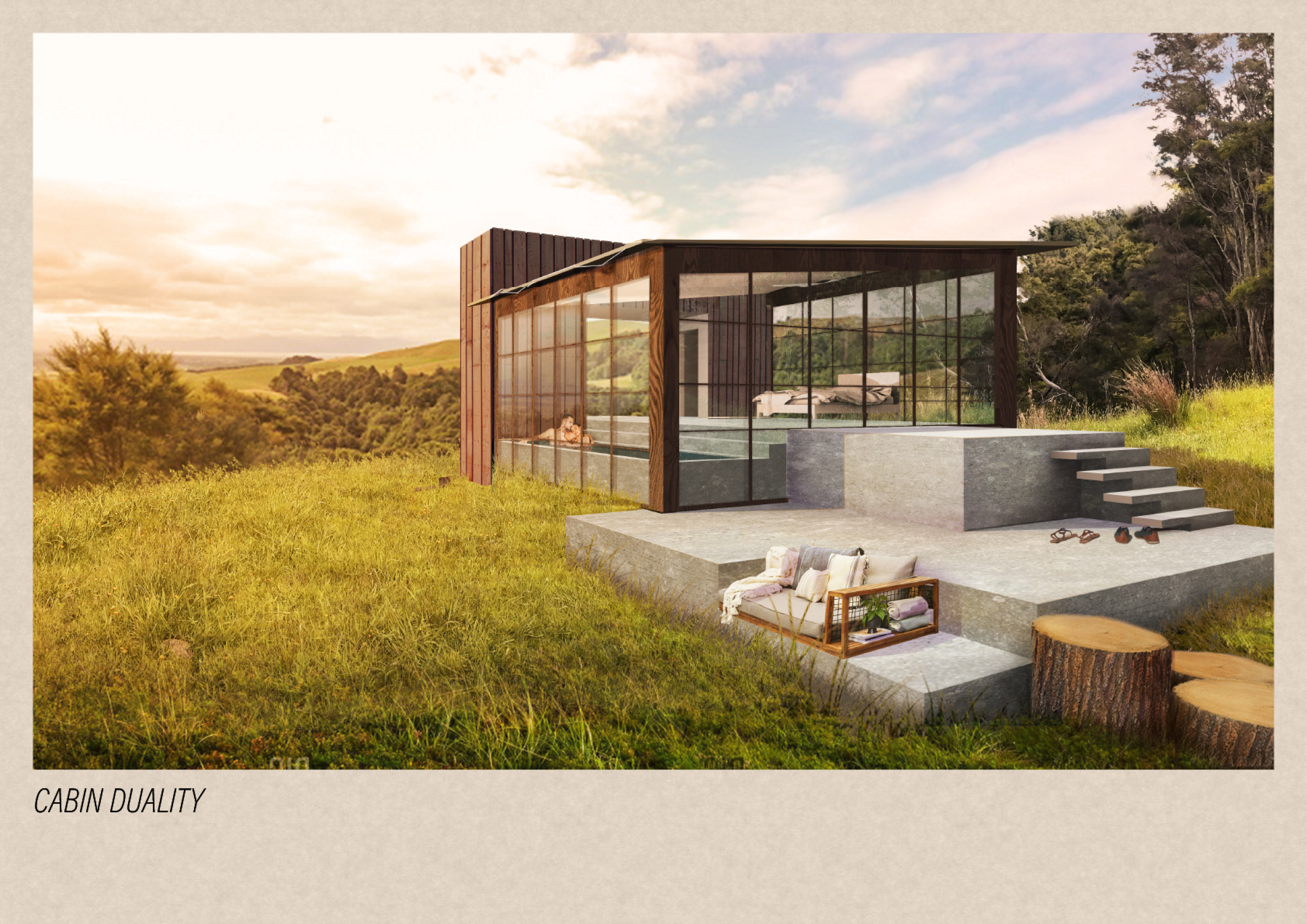 Architecture project // Harmonious Retreat with Natural Textures and ...