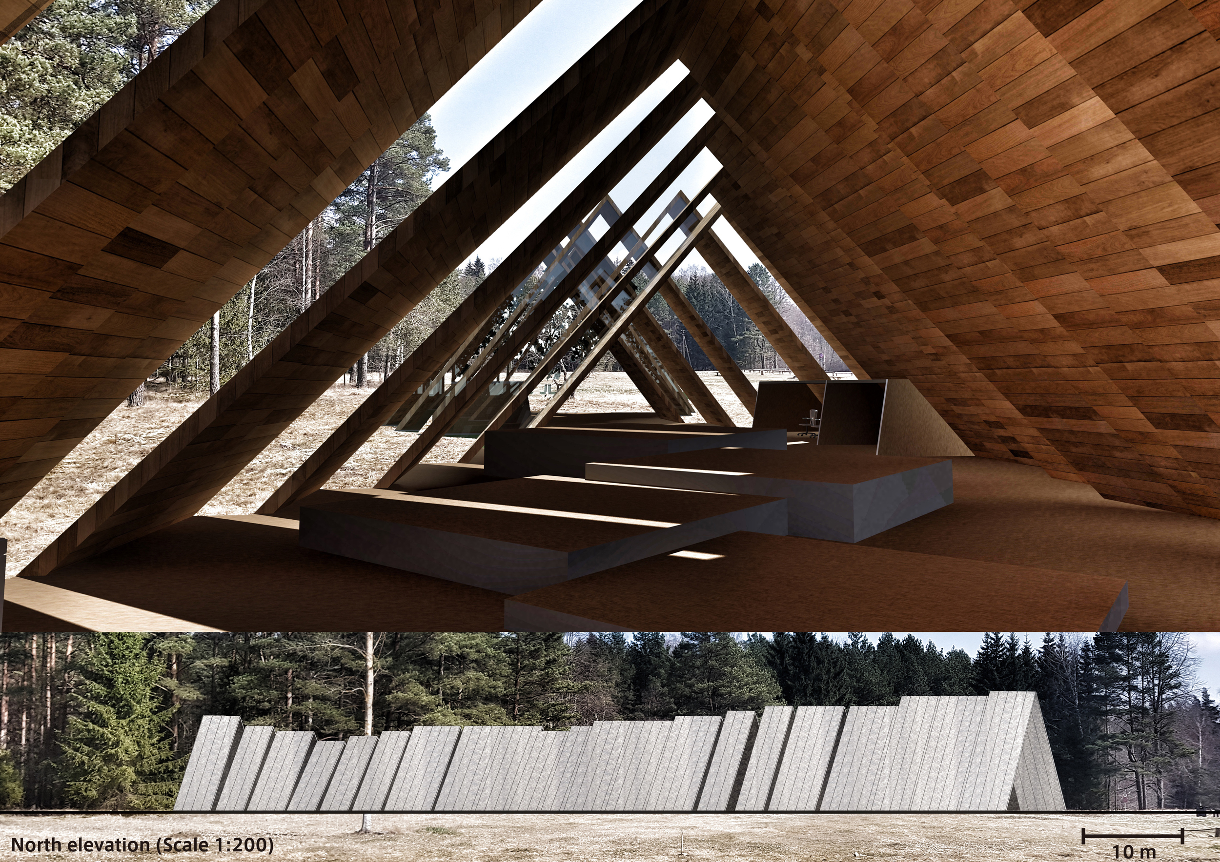 Architecture project // Thatched Gable Roof Blending Natural ...