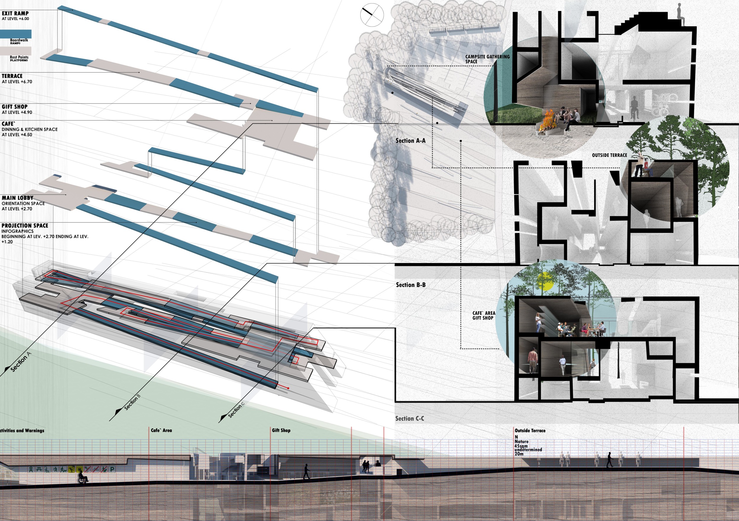 Architecture project // Educational Hub Integrating Nature with ...
