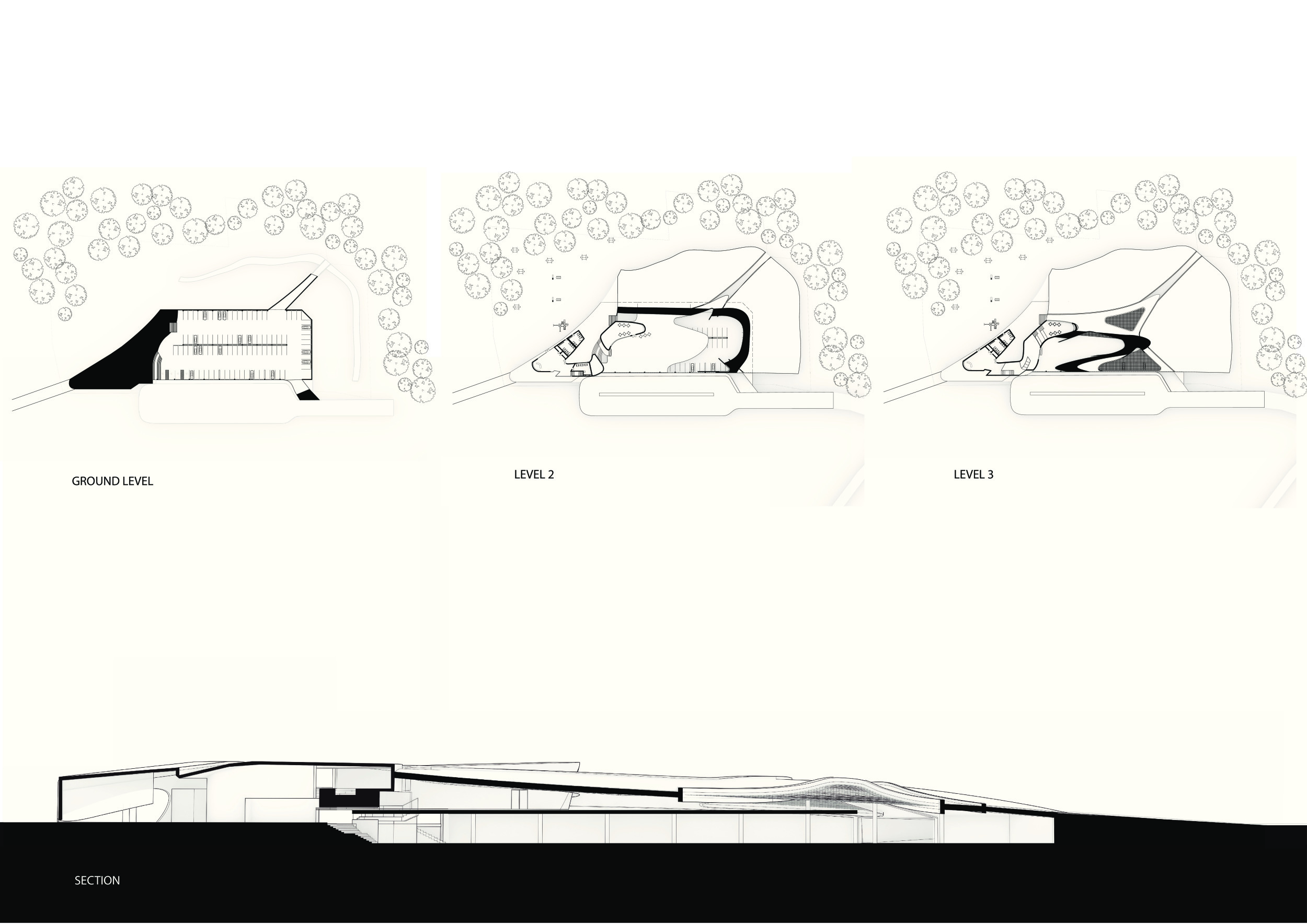 Architecture project // Lithic Forms Interwoven with Tranquil Green ...