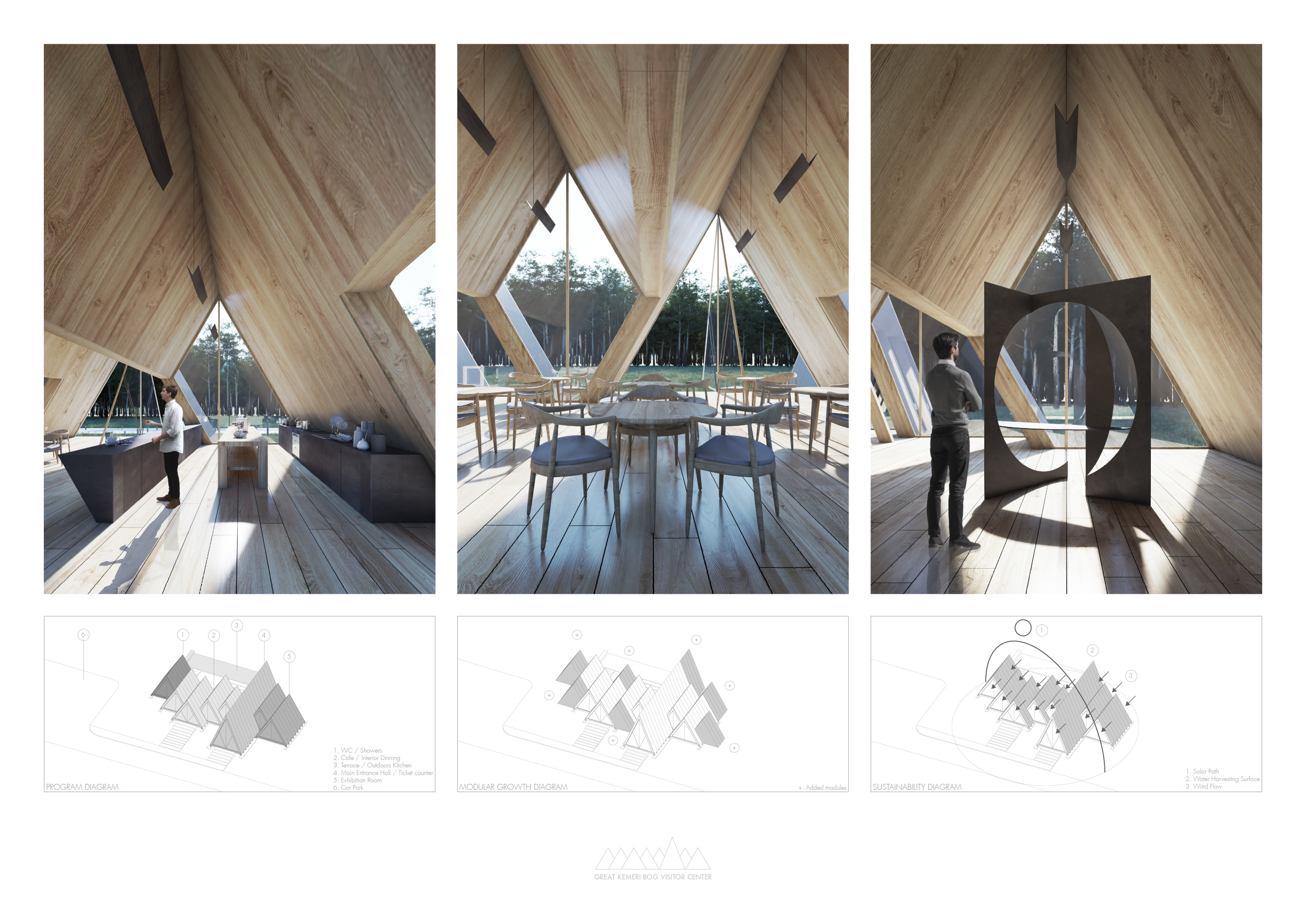 Architecture project // Timber Beams and Water Harvesting Surfaces in ...
