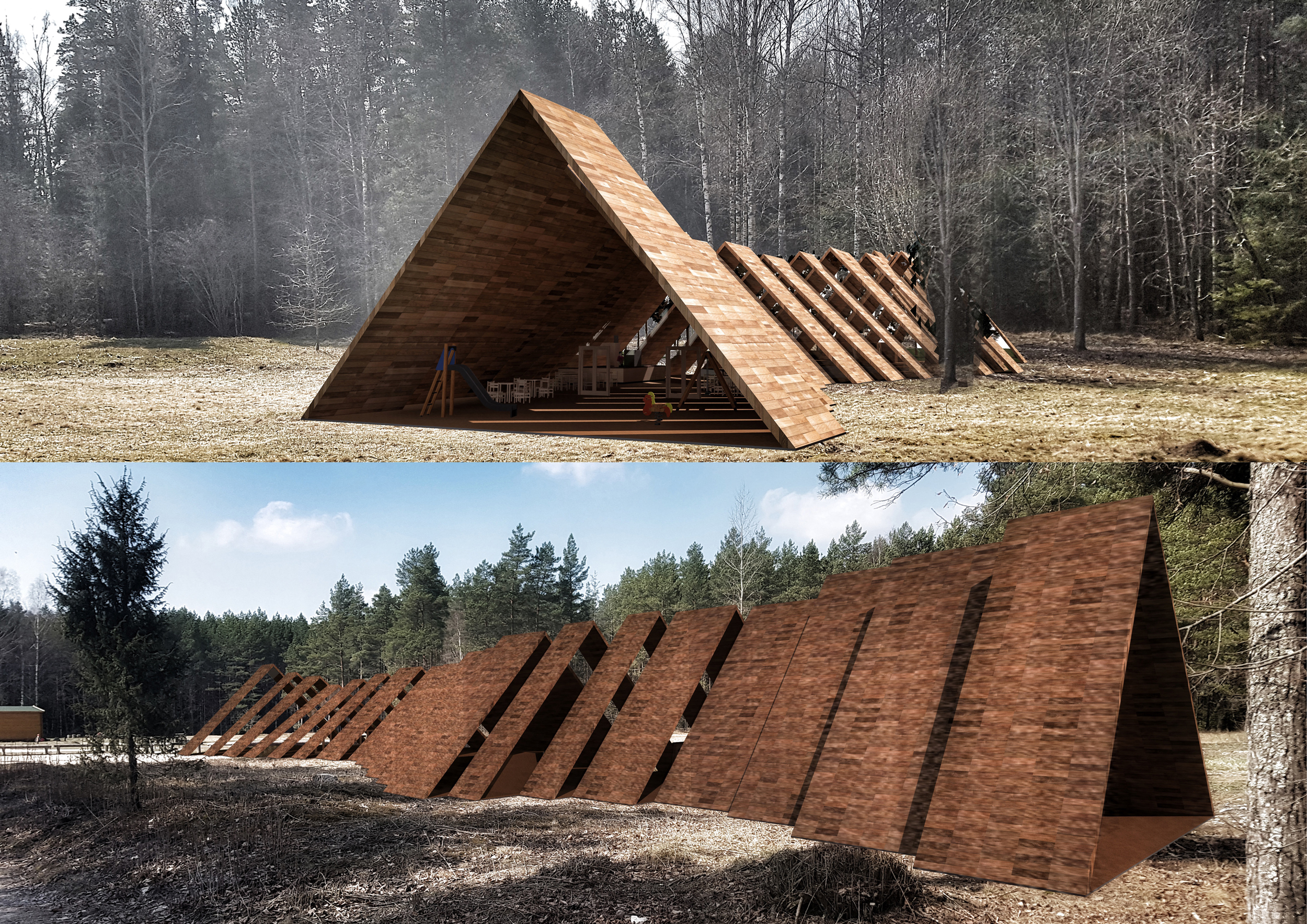 Architecture project // Thatched Gable Roof Blending Natural ...