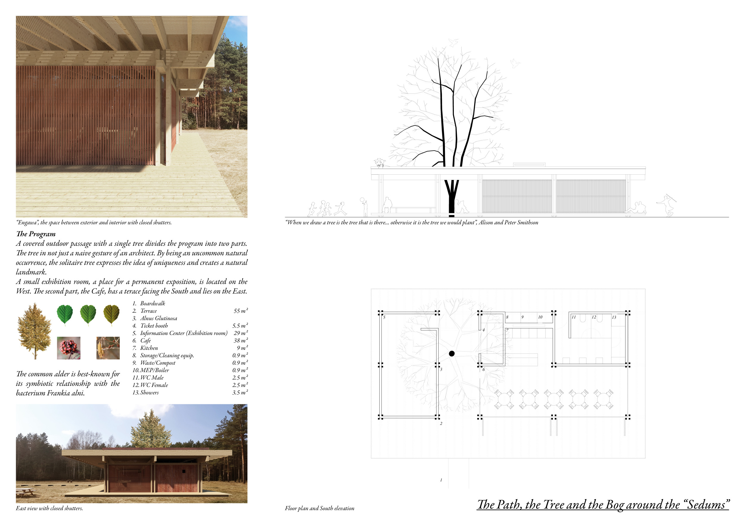 Architecture project // Timber Pavilion with Green Roof Nestled in ...