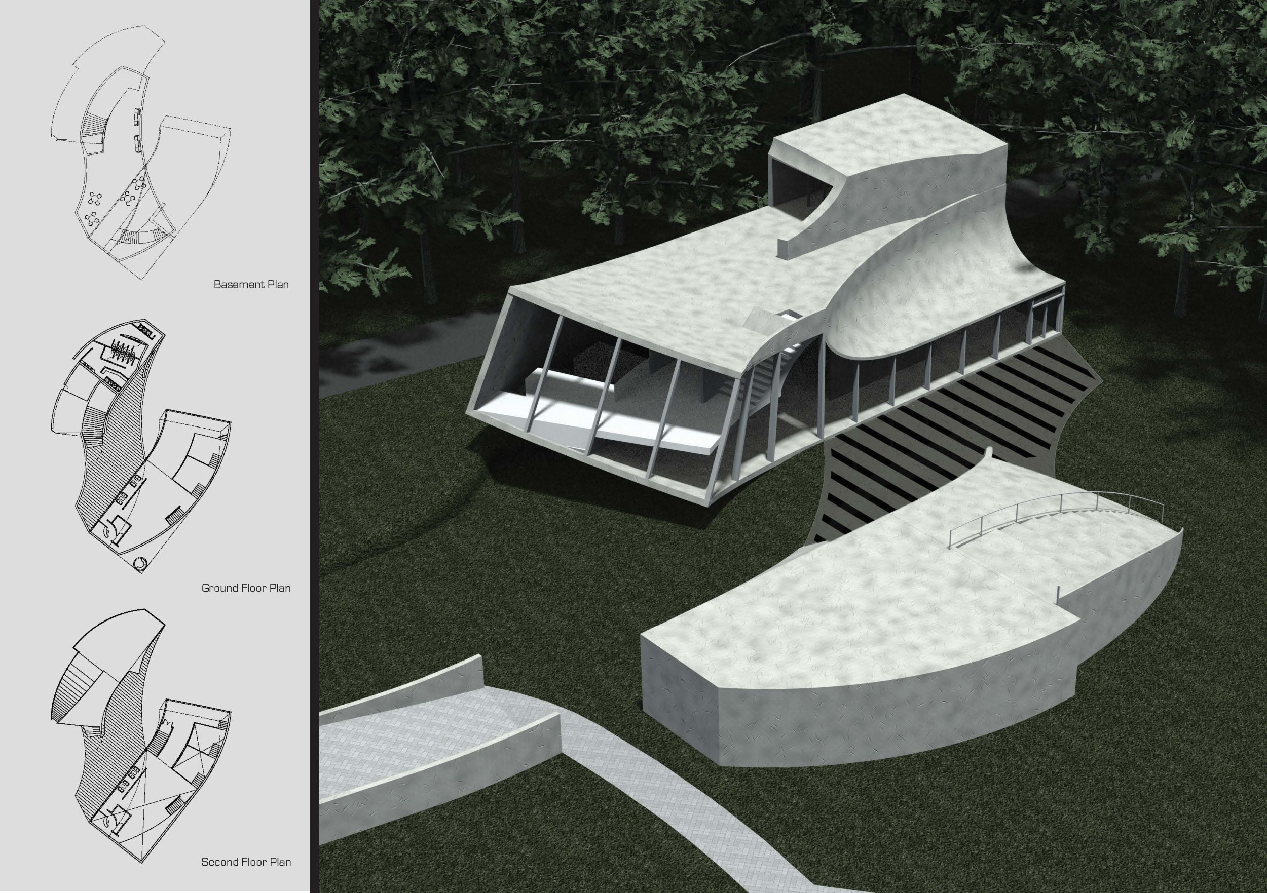 Architecture project // Subterranean Spaces with Occupiable Roofs in a ...