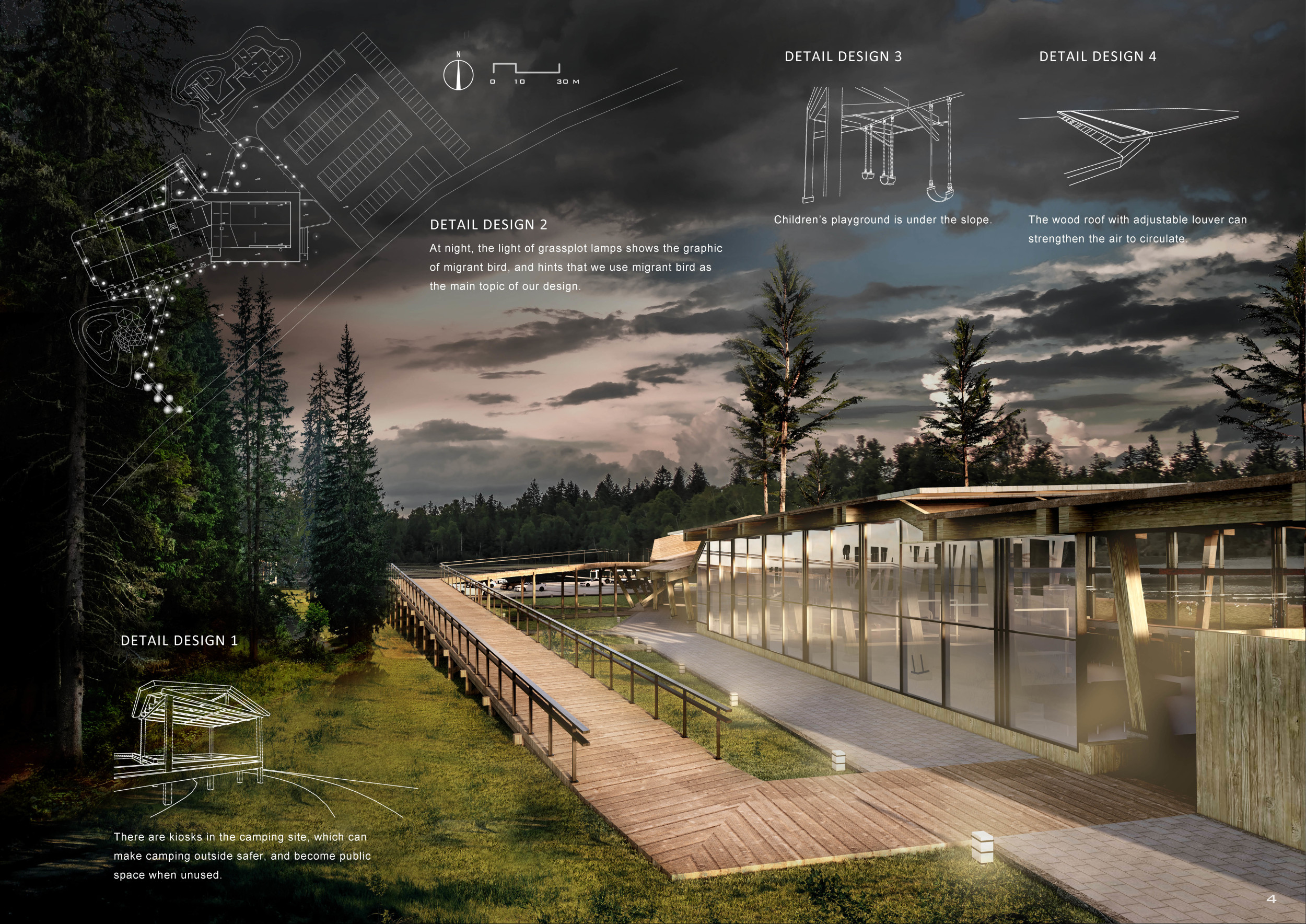 Architecture project // Roof Garden Inspired by Bird Wings in a ...