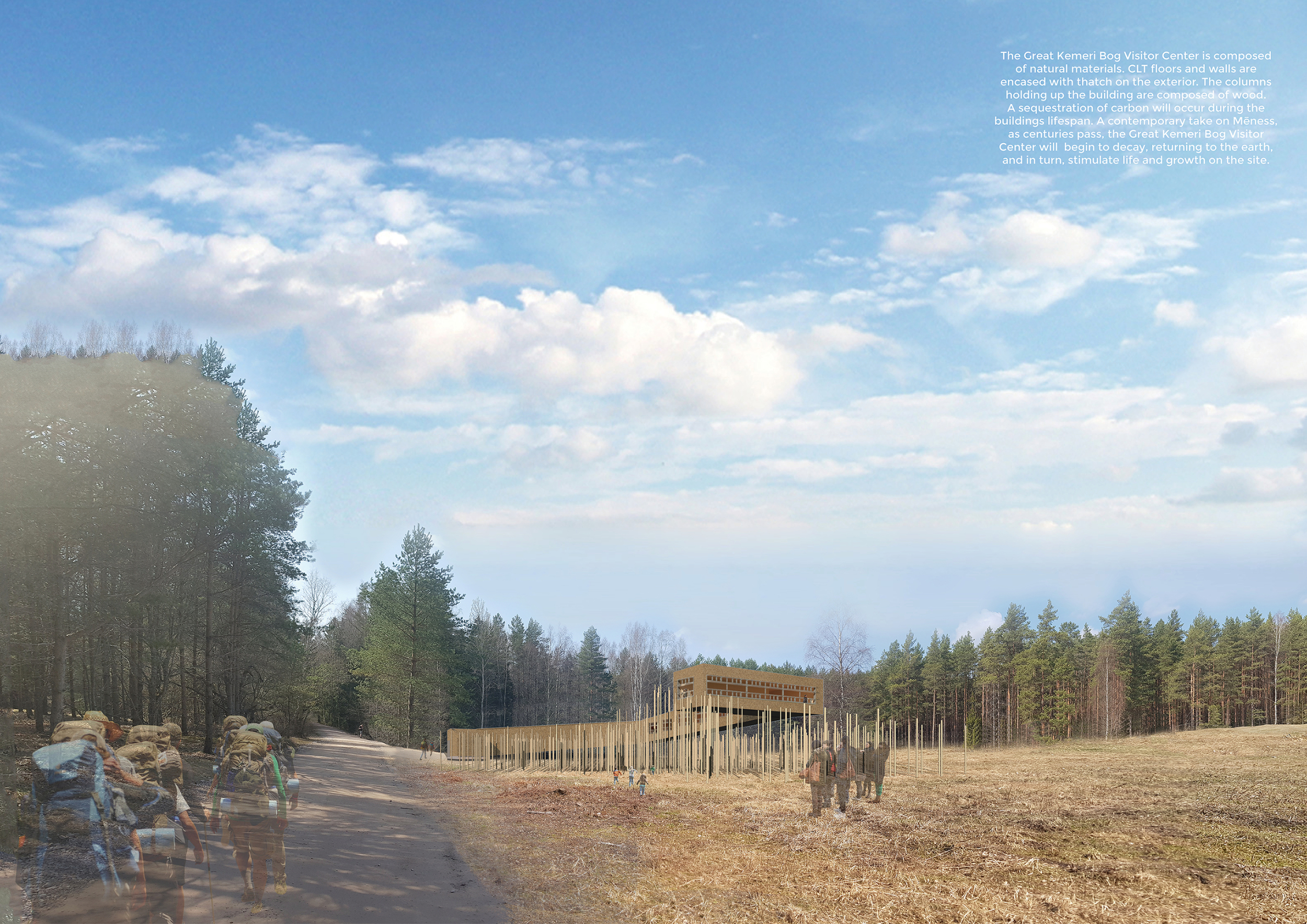 Architecture project // Thatch-Covered Nature Center Elevated Above a ...