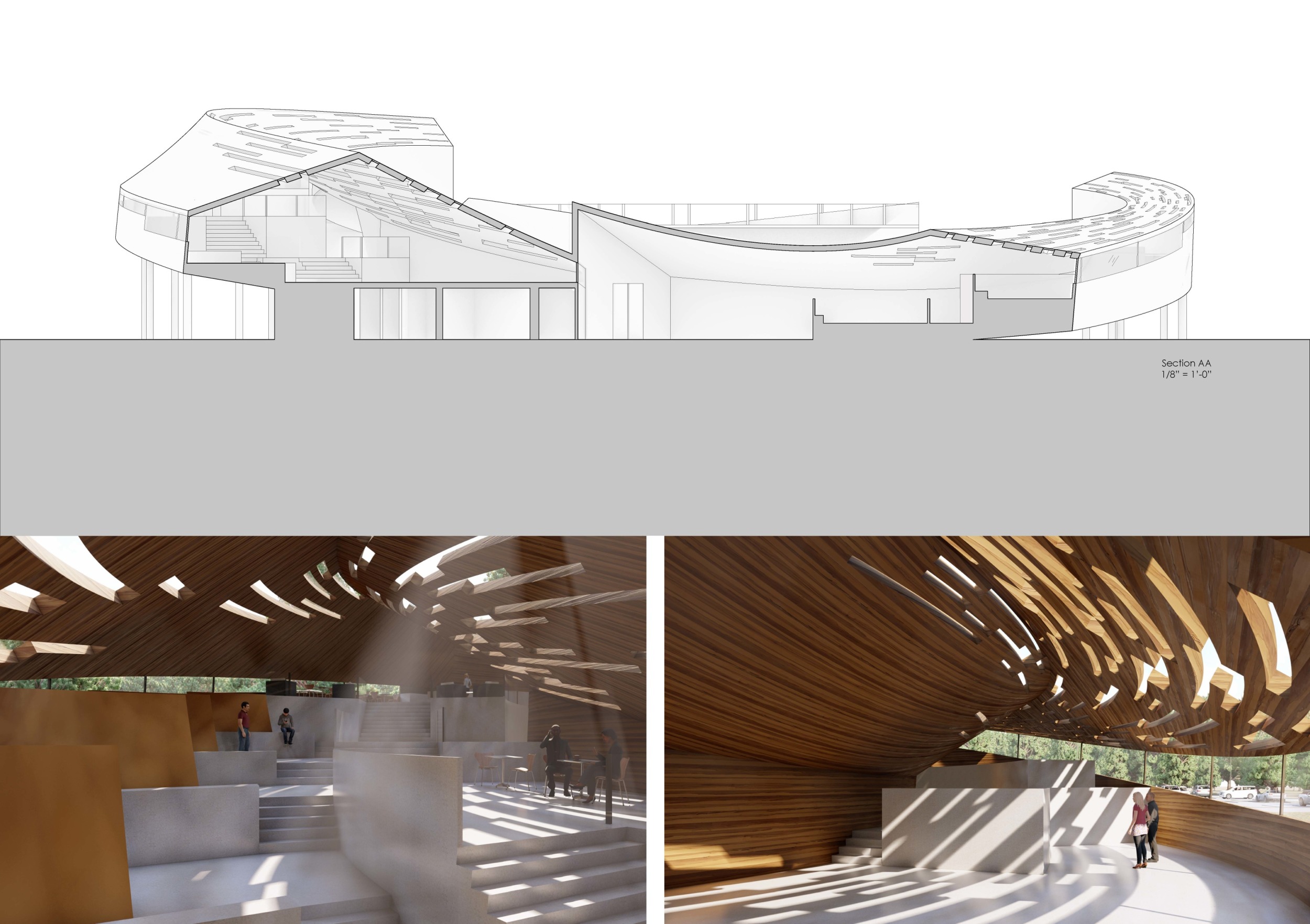Architecture project // Curved Wooden Panels Enhancing Outdoor Camping ...