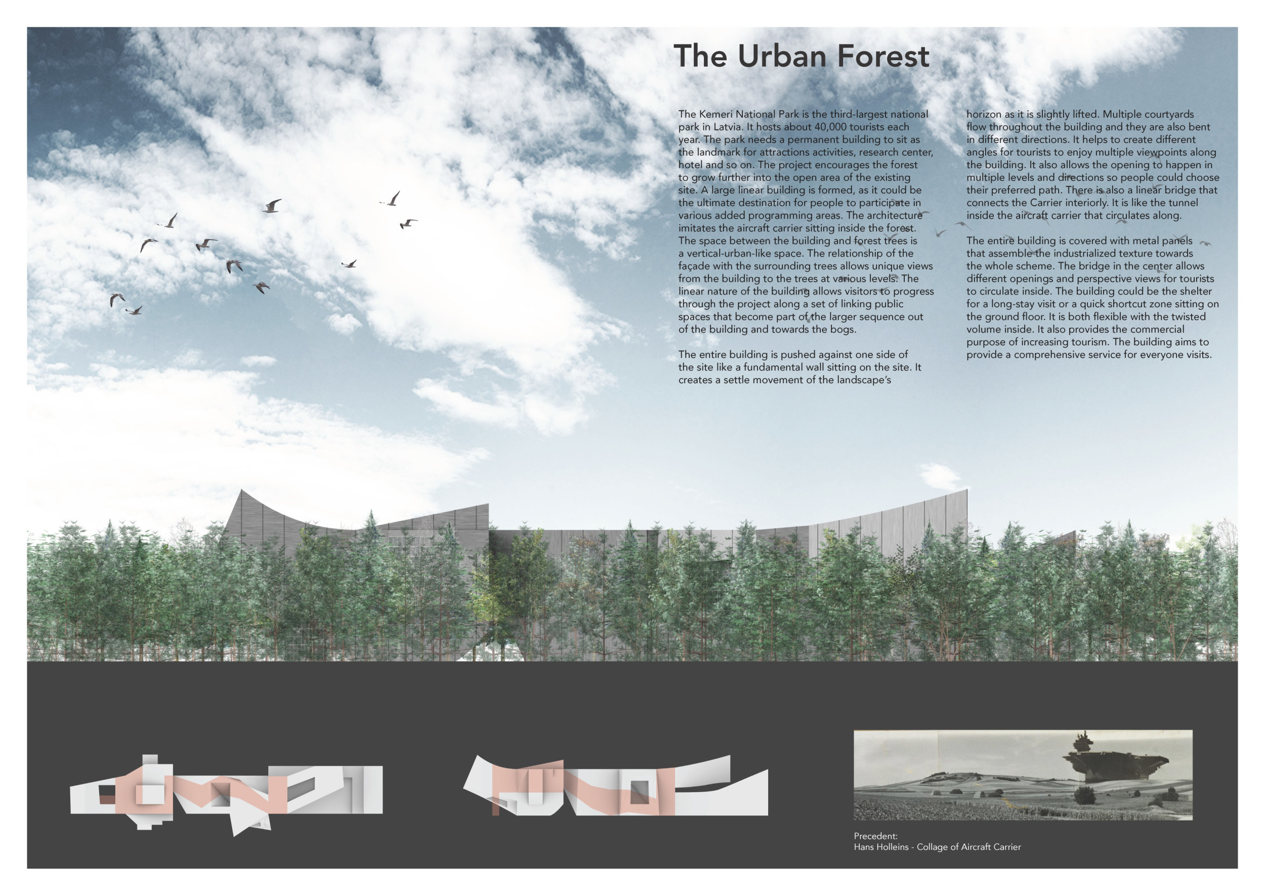 Architecture project // Metal Panelled Structure Resembling an Aircraft ...
