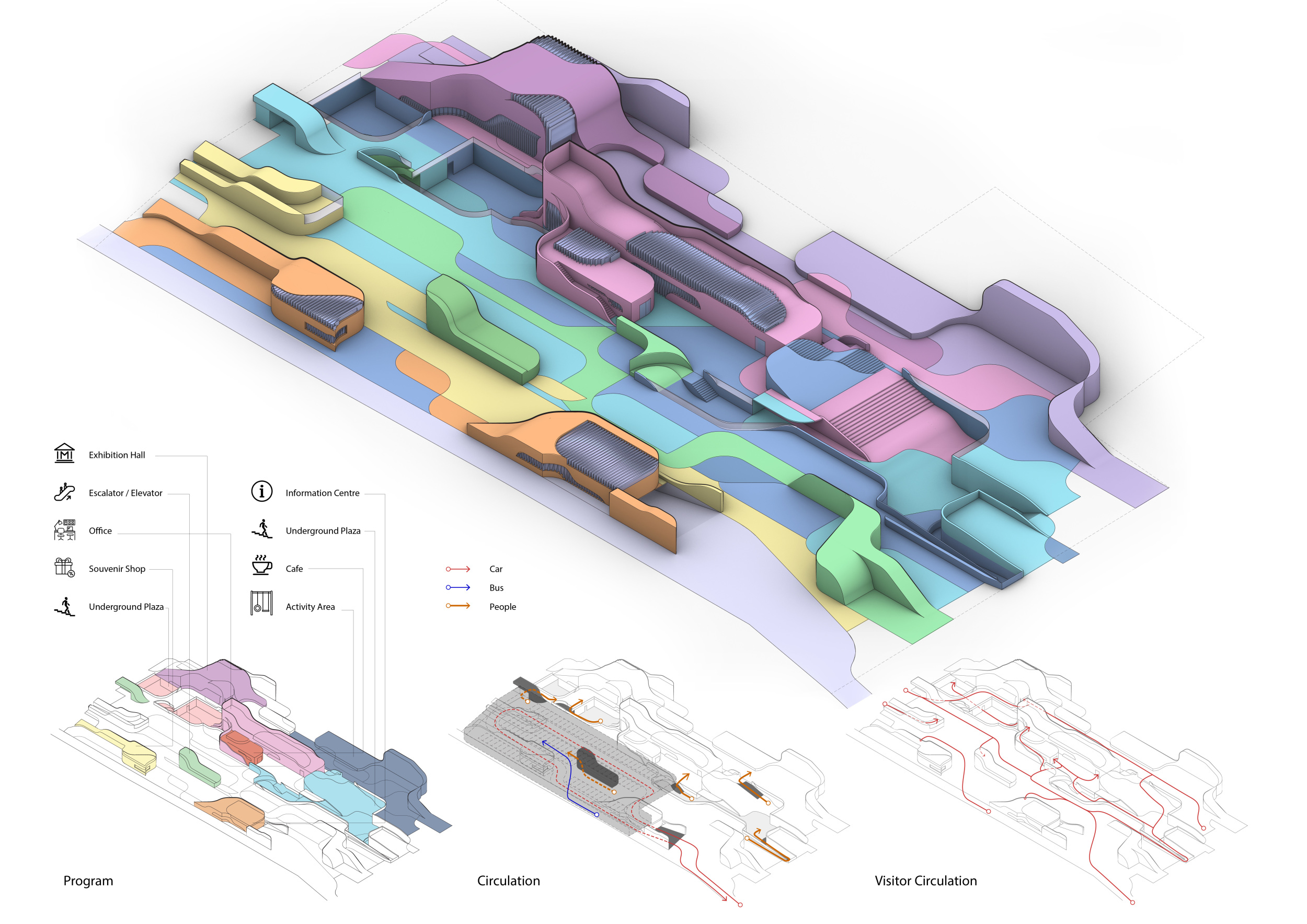 Architecture project // Dynamic Fluidity Emphasized Through Vibrant ...