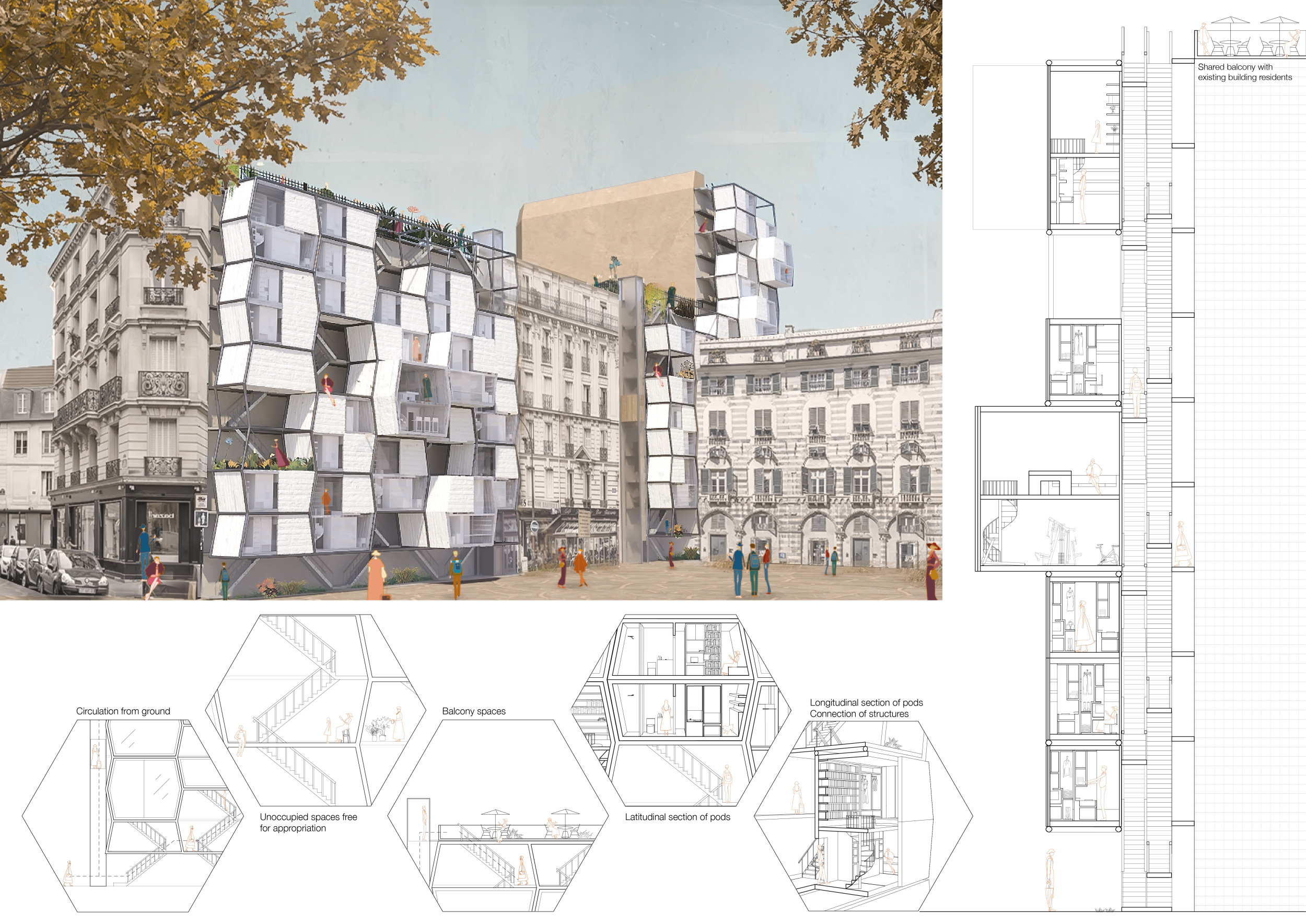 Architecture project // Infill Living Pods Utilizing Prefabricated ...