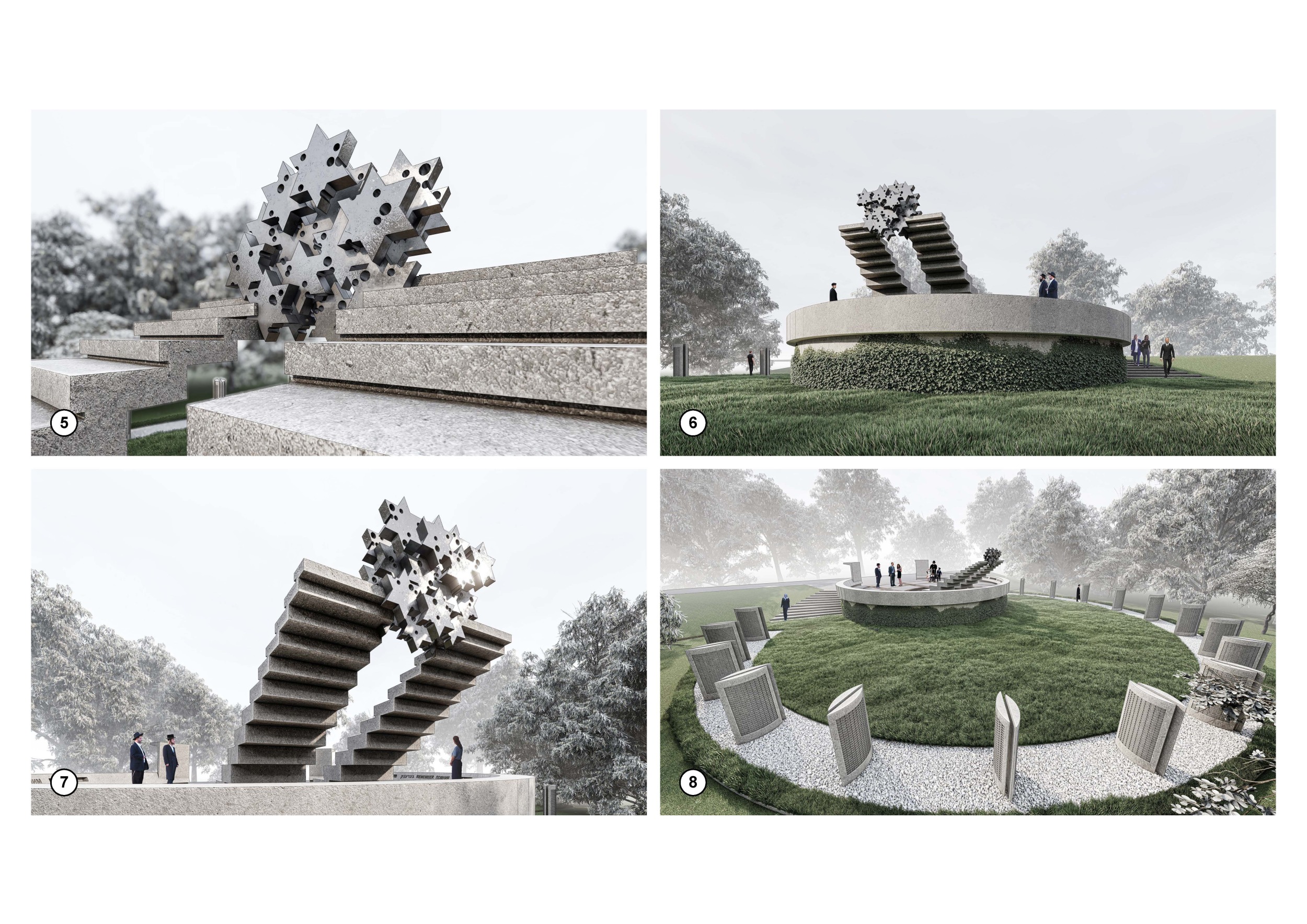 Architecture project // Central Structure of Reflection in Geometric Form