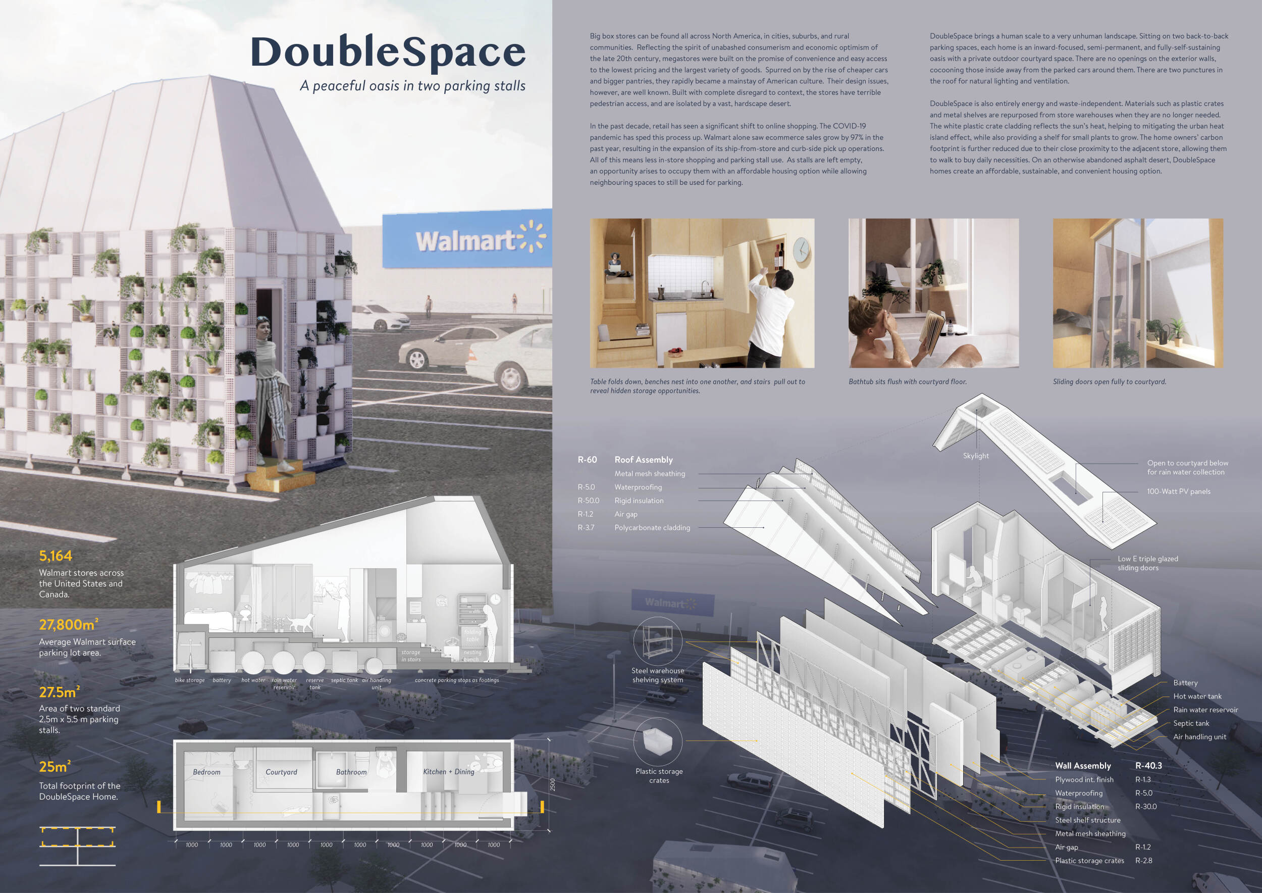 Architecture project // Repurposed Plastic Crates Form Compact Inward ...