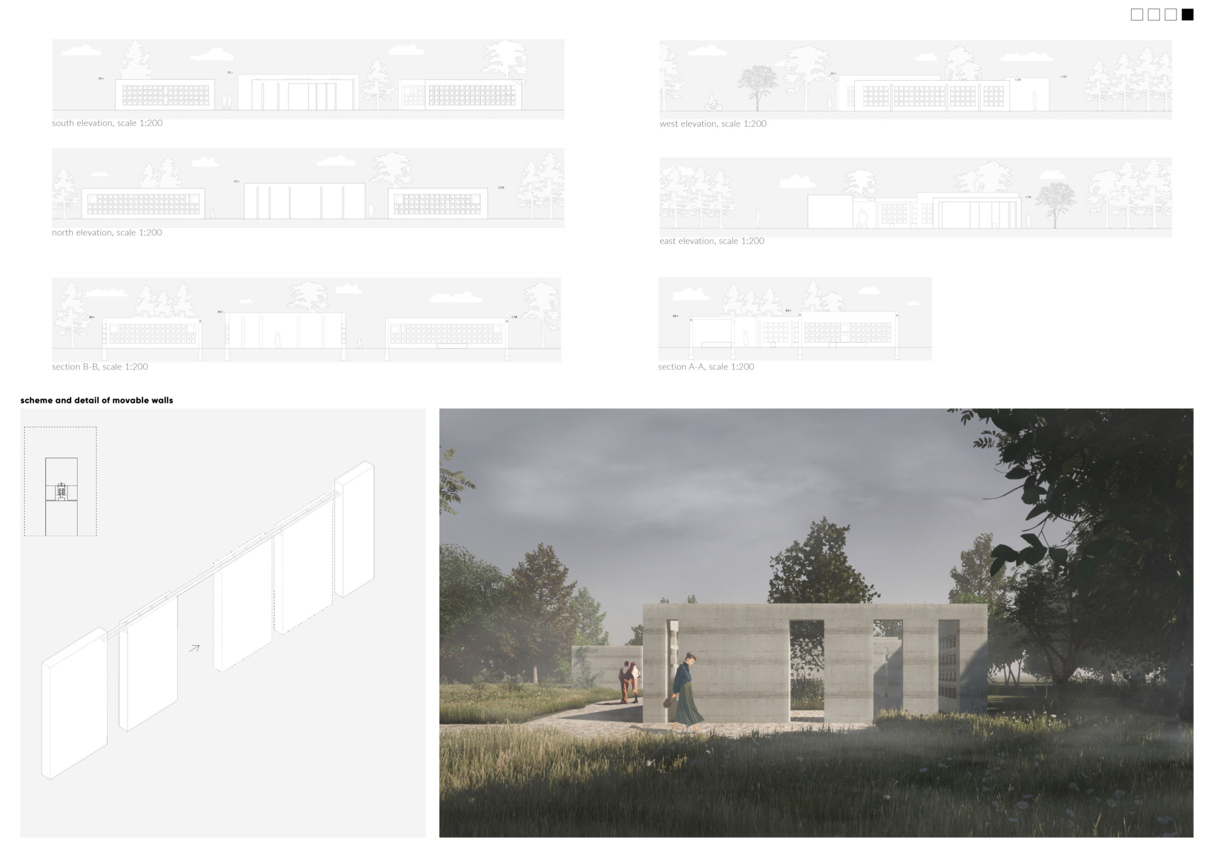 Architecture projects - columbarium // Buildner