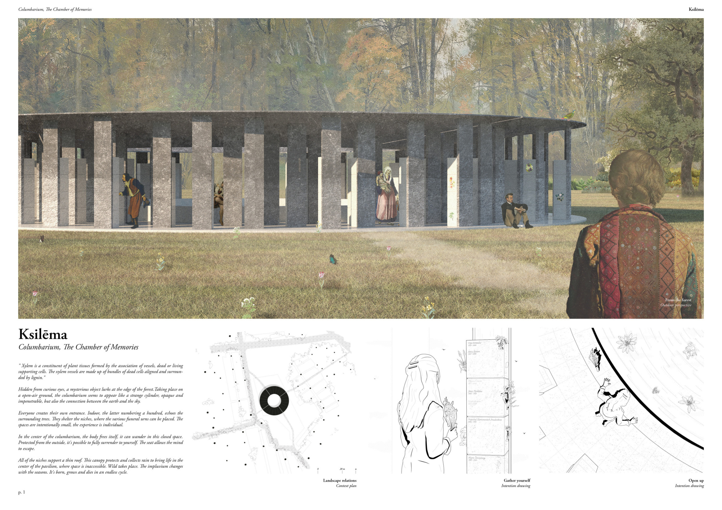 Architecture project // Cylindrical Sanctuary Crafted from Granite with ...