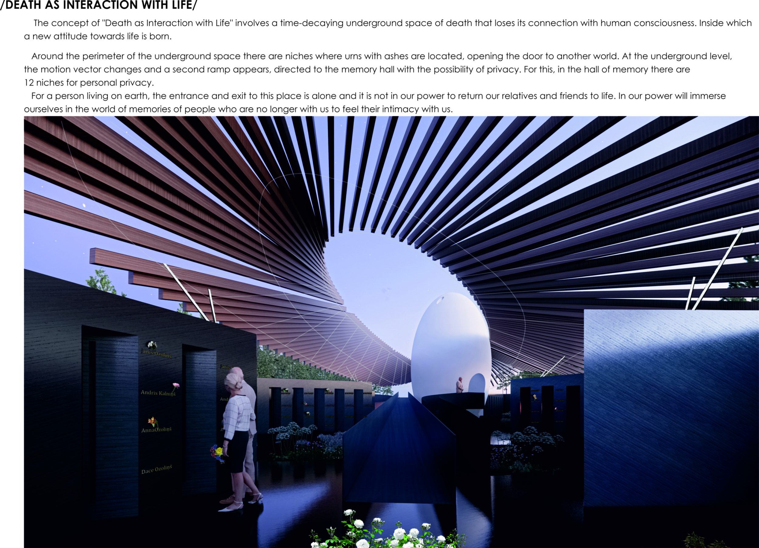 Architecture project // Intimate Niches Within a Time-Decaying Memory Hall