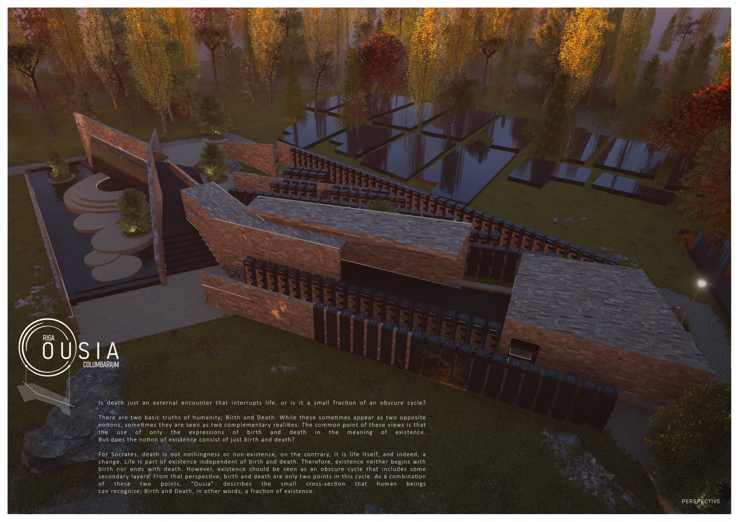 Architecture project // Ethereal Spaces of Grief Framed in Tufa and ...