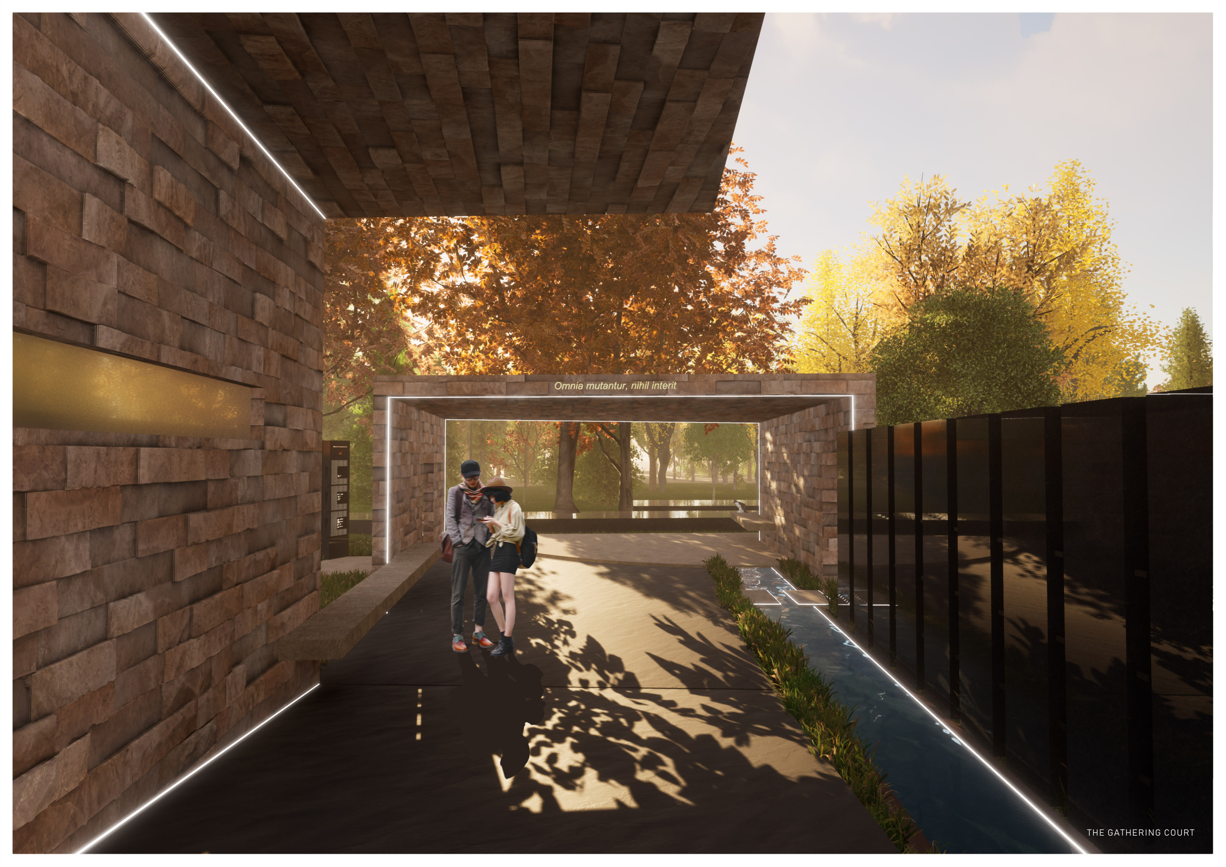 Architecture project // Ethereal Spaces of Grief Framed in Tufa and ...