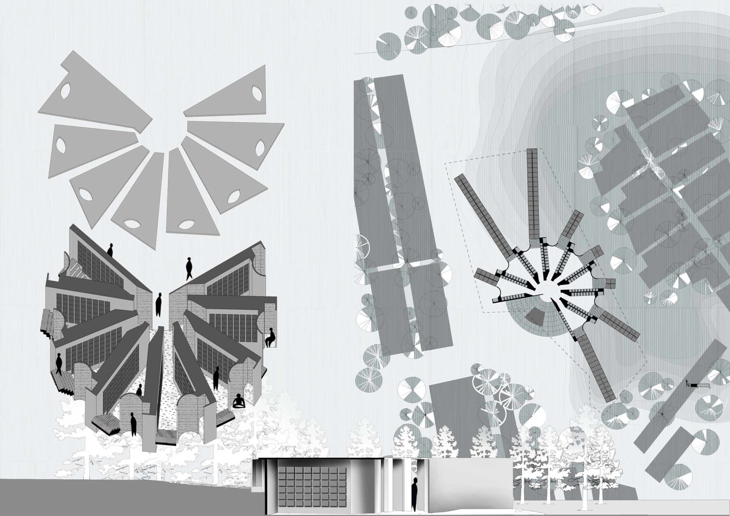 Architecture project // Wedge-Shaped Chambers Embracing Nature for ...