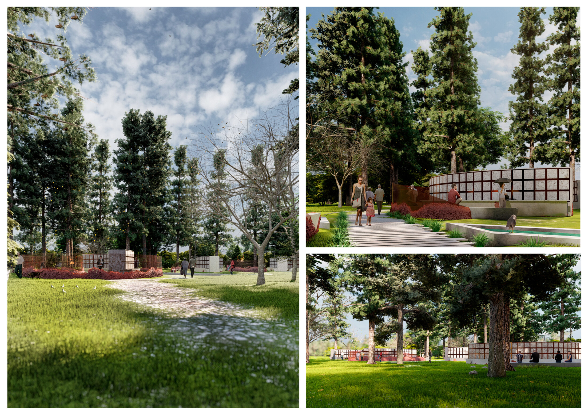 Architecture project // Circular Space Embracing Nature with Concrete ...