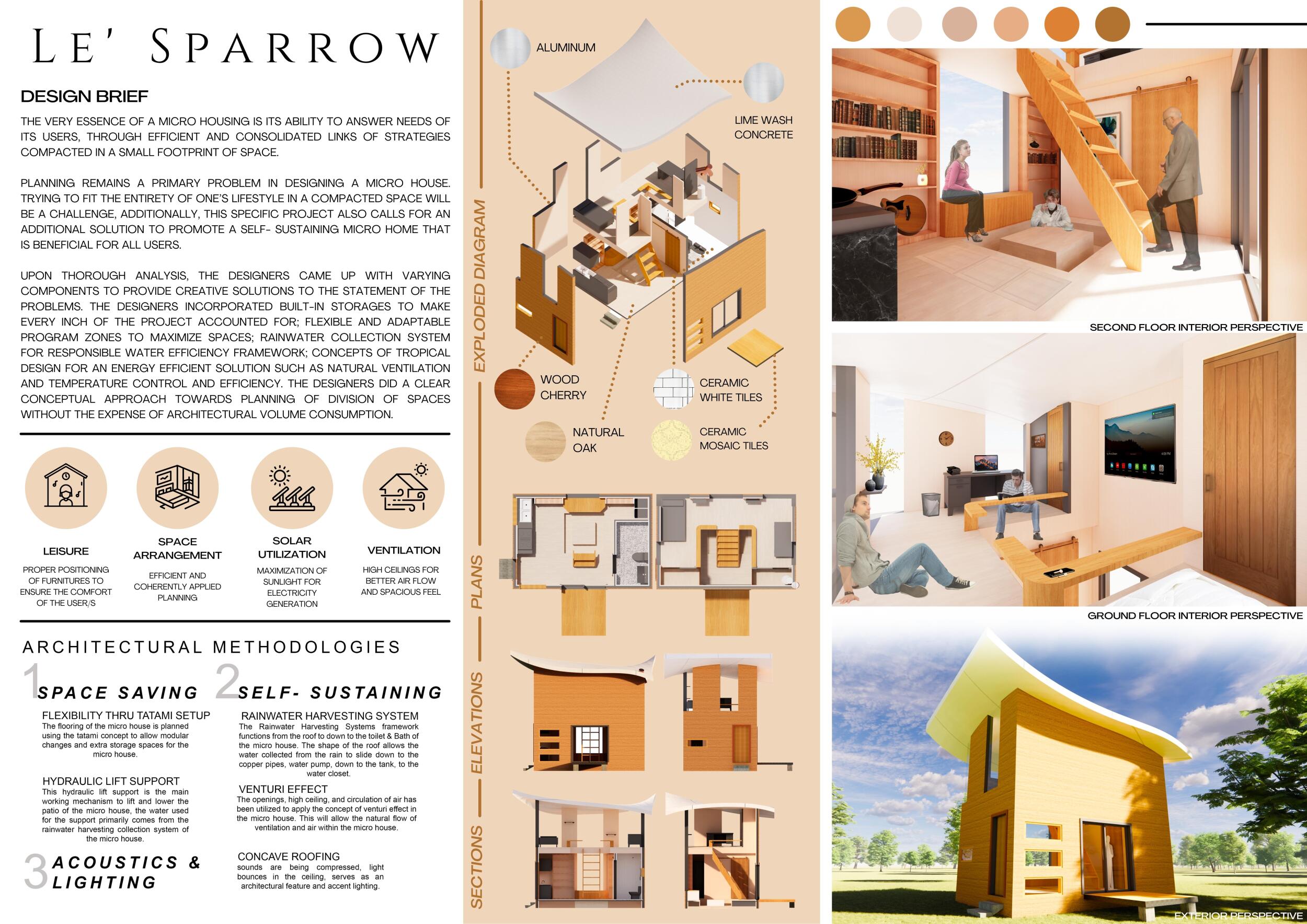 Architecture project // Concave Roof and Rainwater Collection in a Self ...