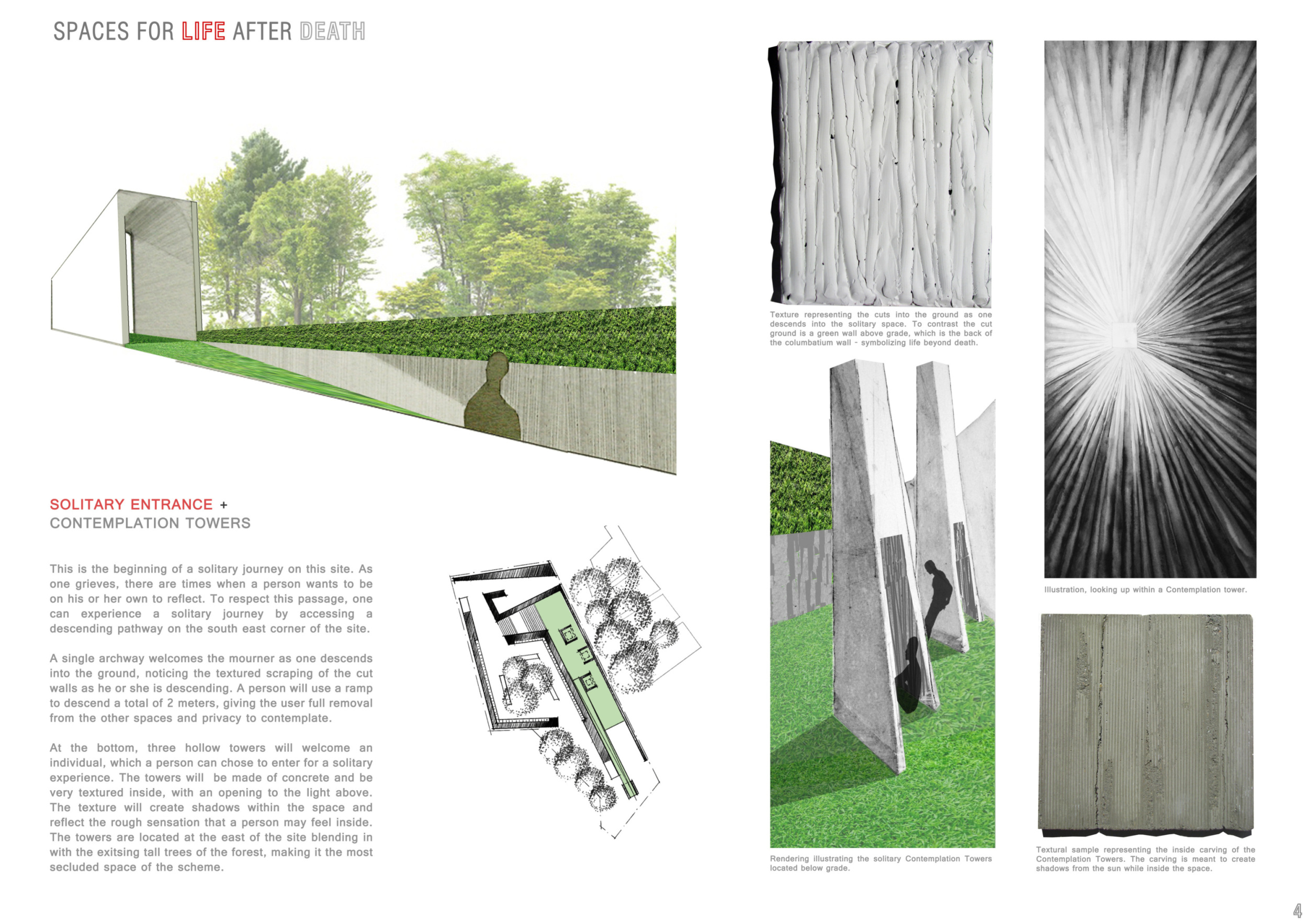Architecture project // Textured Concrete Towers with Interactive ...