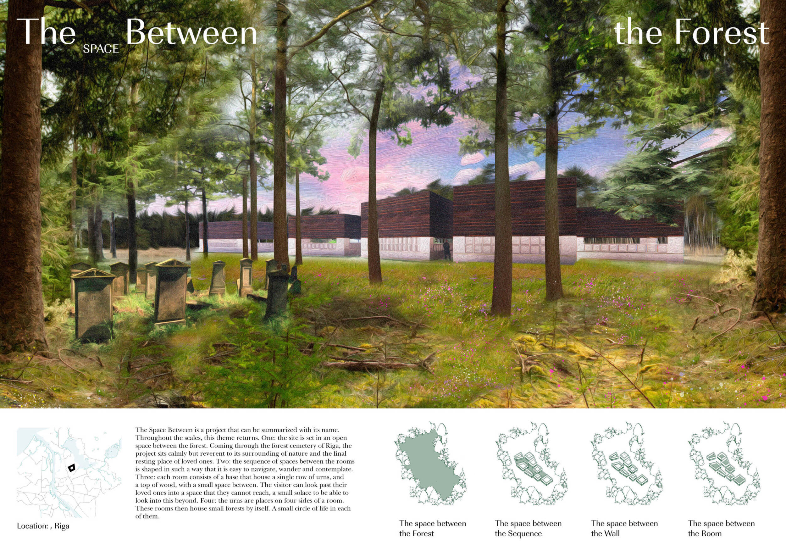 Architecture project // Granite Foundations and Green Spaces in a ...