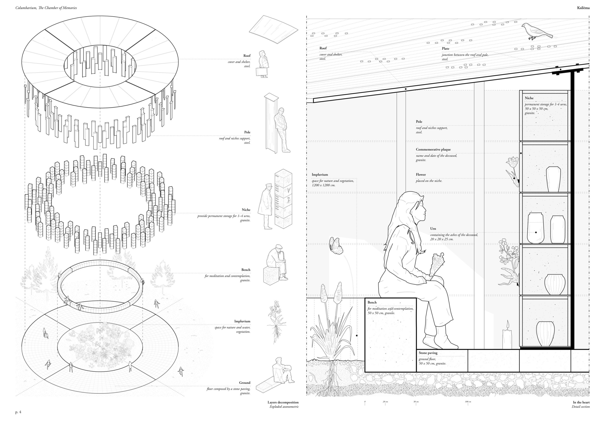 Architecture project // Cylindrical Sanctuary Crafted from Granite with ...
