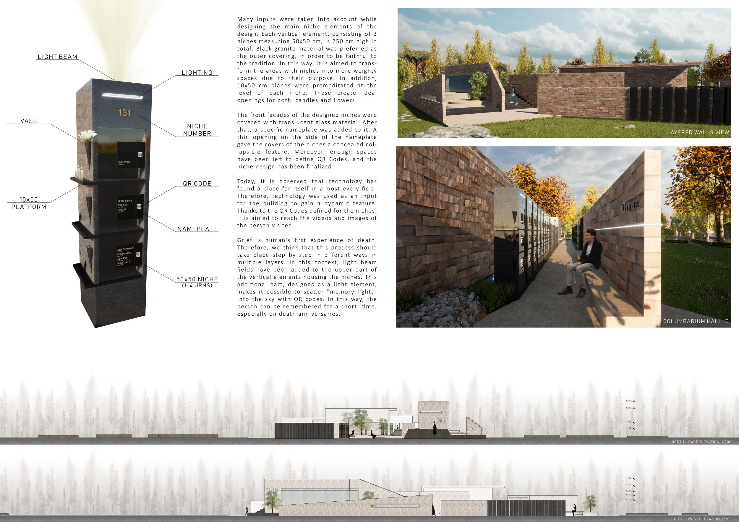Architecture project // Ethereal Spaces of Grief Framed in Tufa and ...