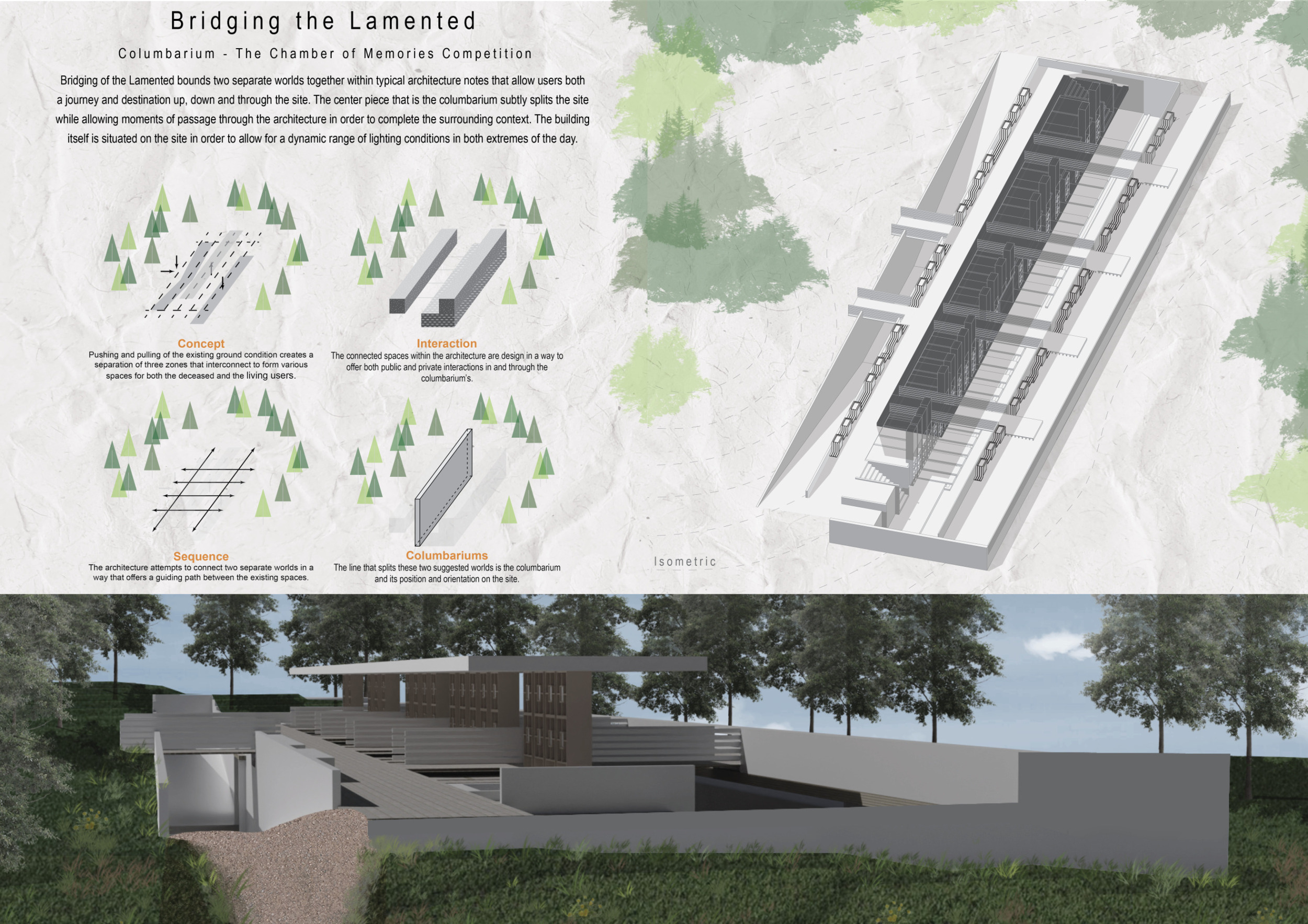 Architecture project // Columbarium Emphasizing Light and Reflection ...
