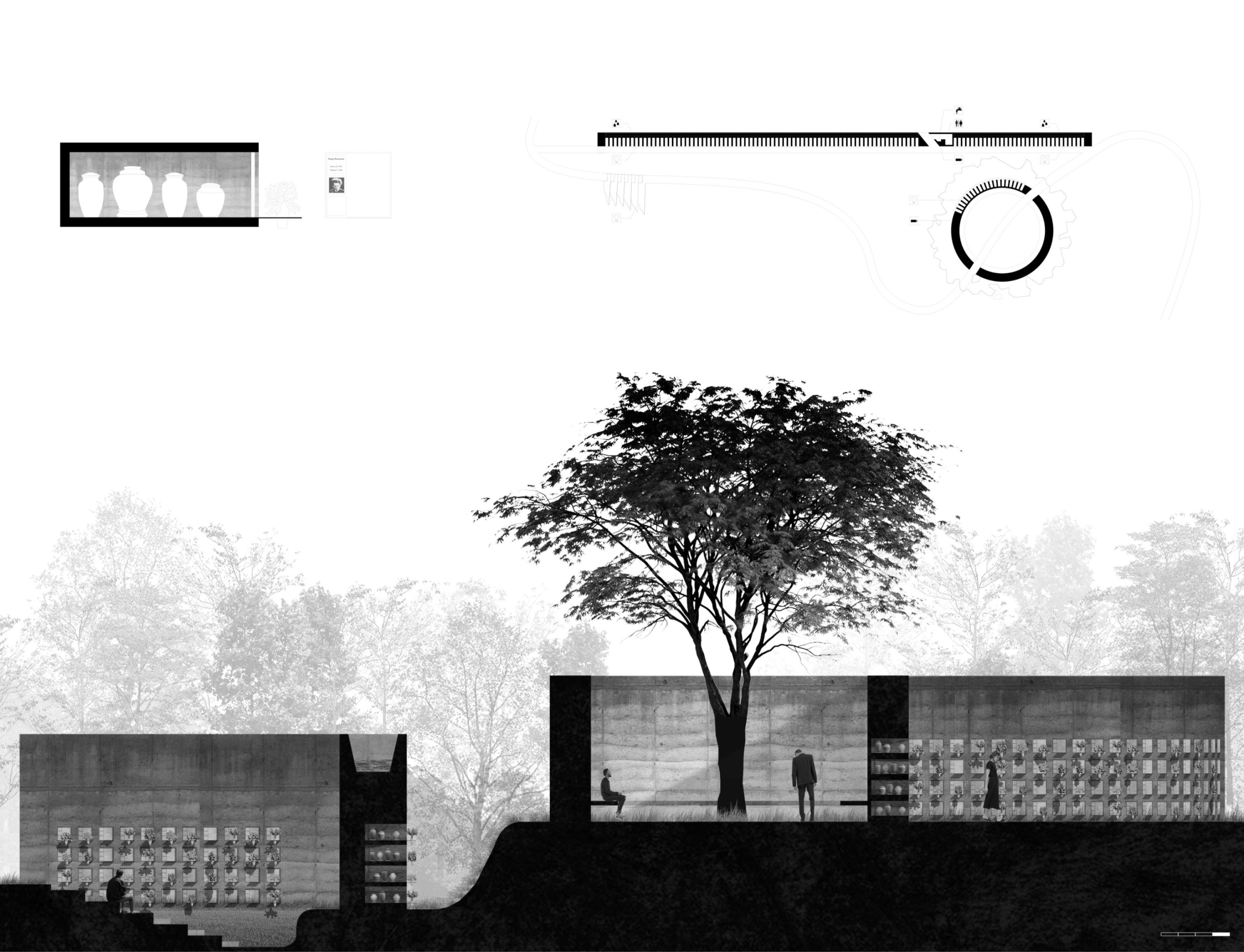 Architecture project // Reflective Surfaces and Symbolic Walls in a ...