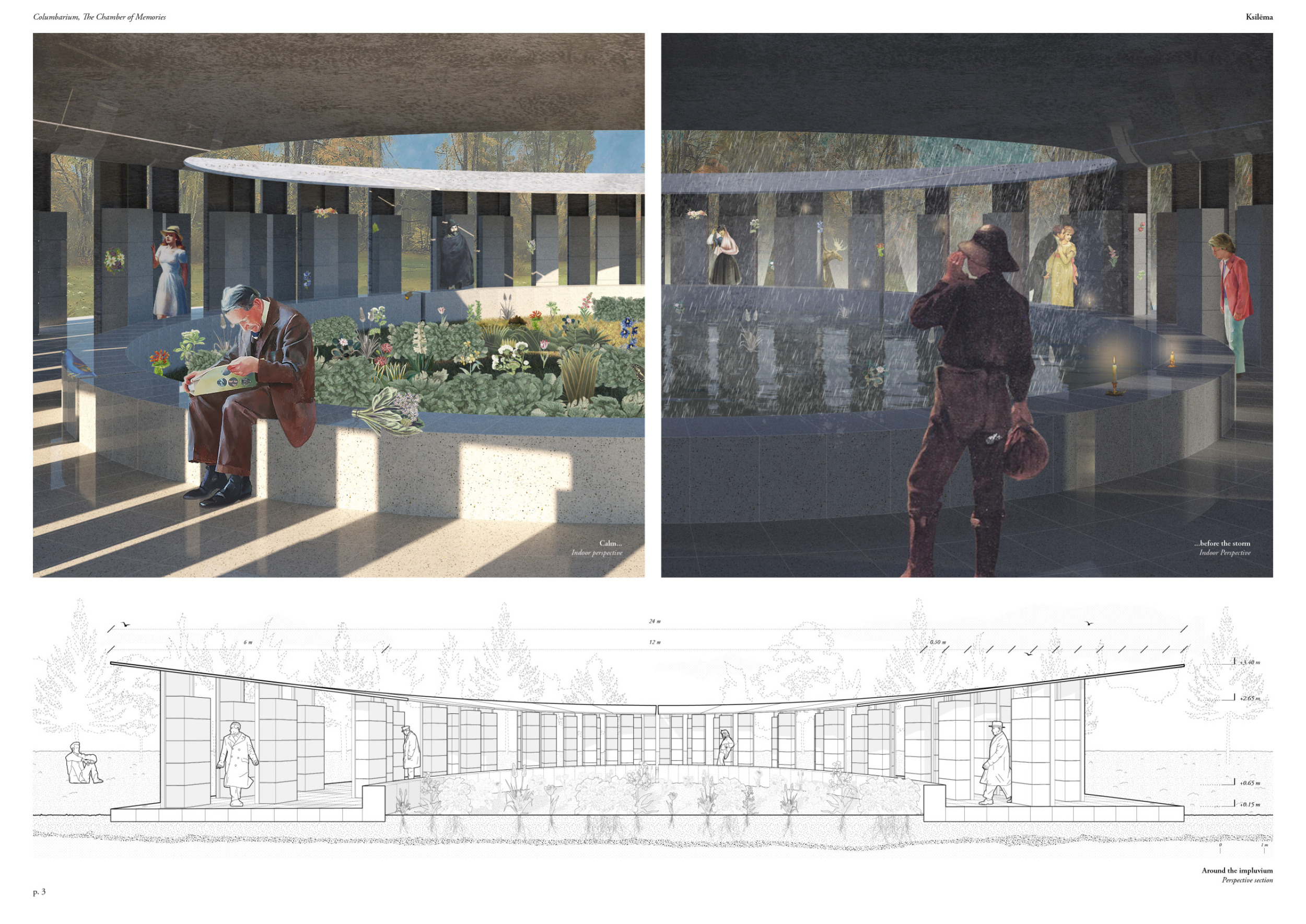 Architecture project // Cylindrical Sanctuary Crafted from Granite with ...