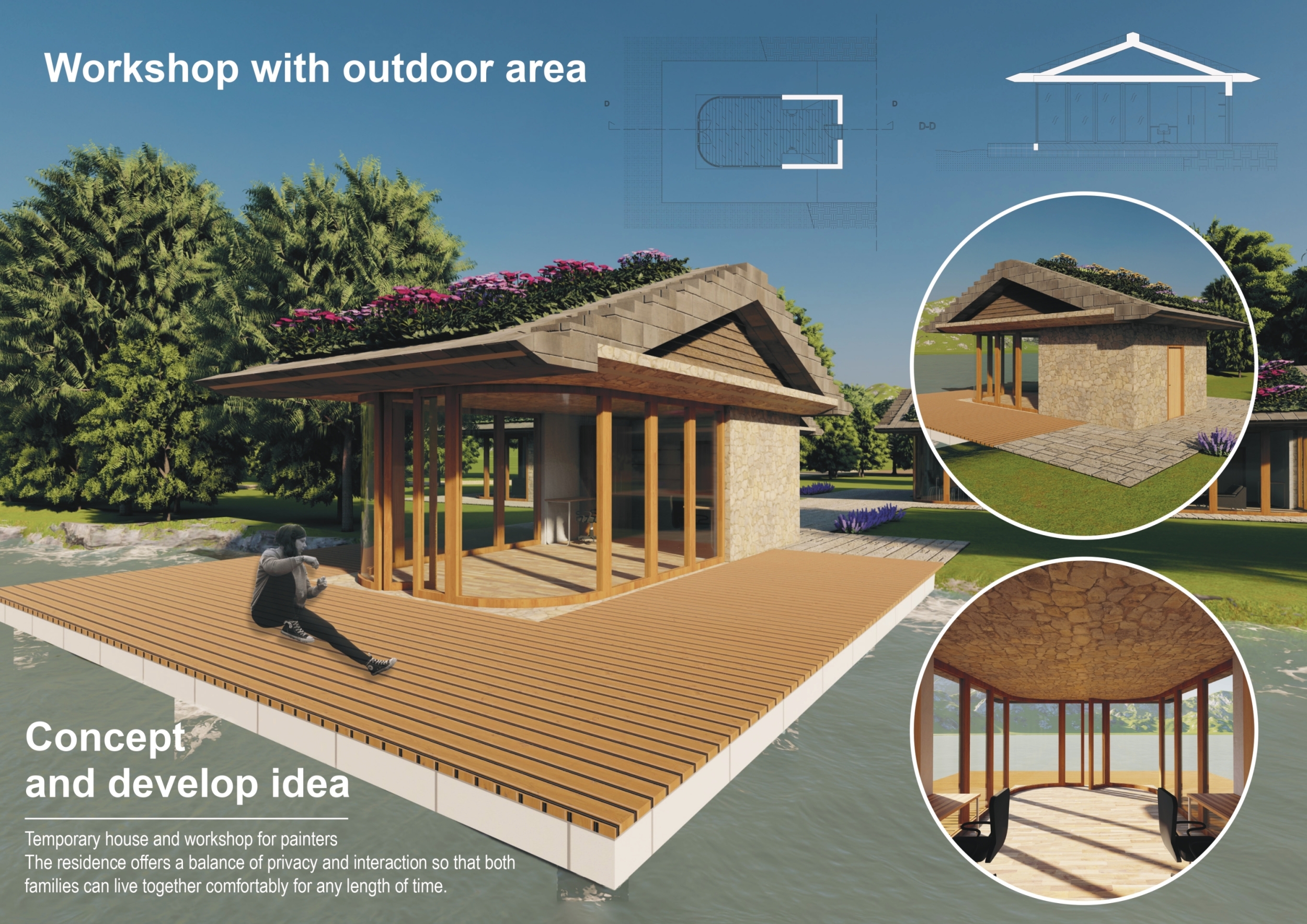 Architecture project // Garden Roof and Bats Den Enhancing Community ...